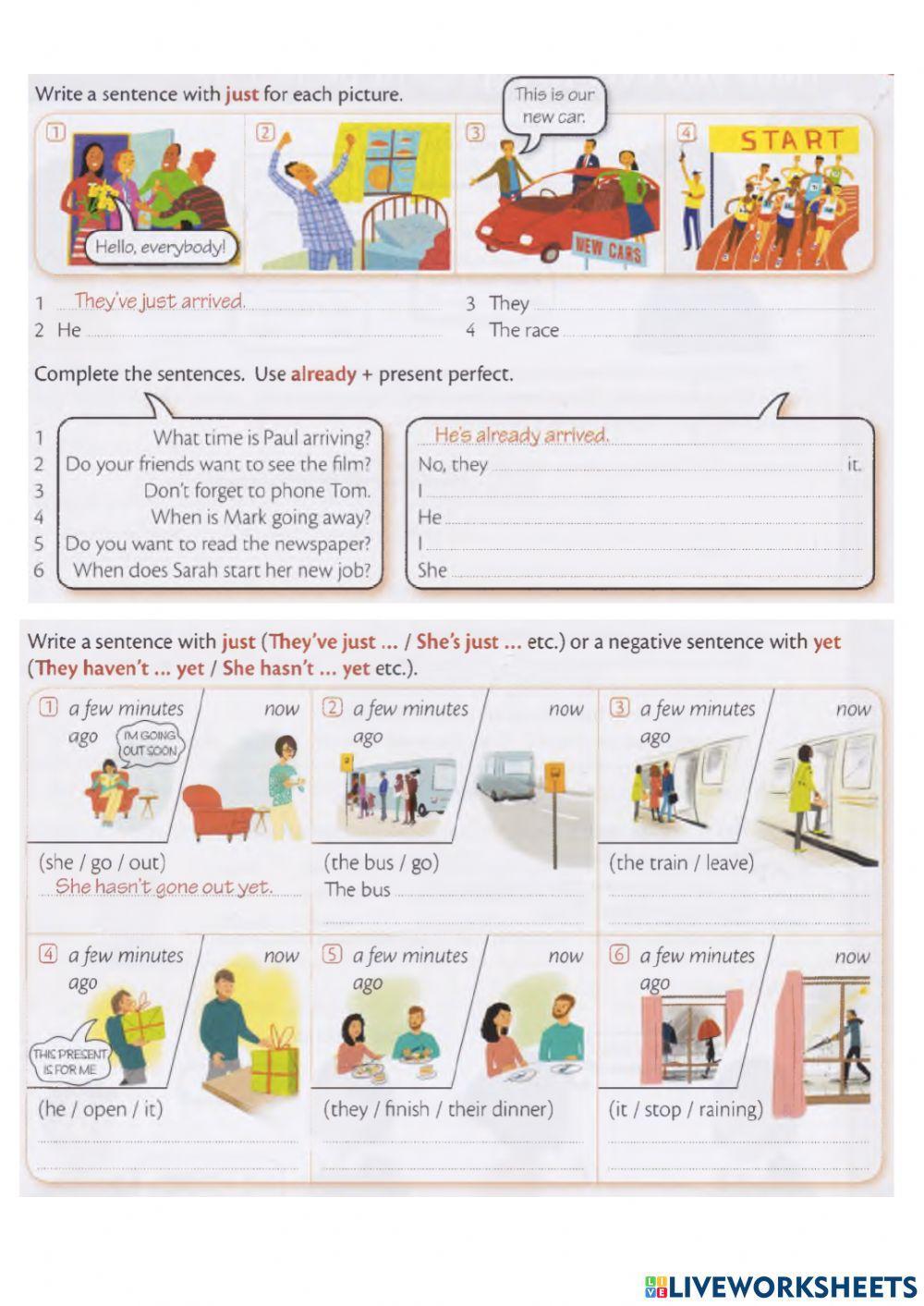 Present Perfect Tense online exercise for 11 | Live Worksheets