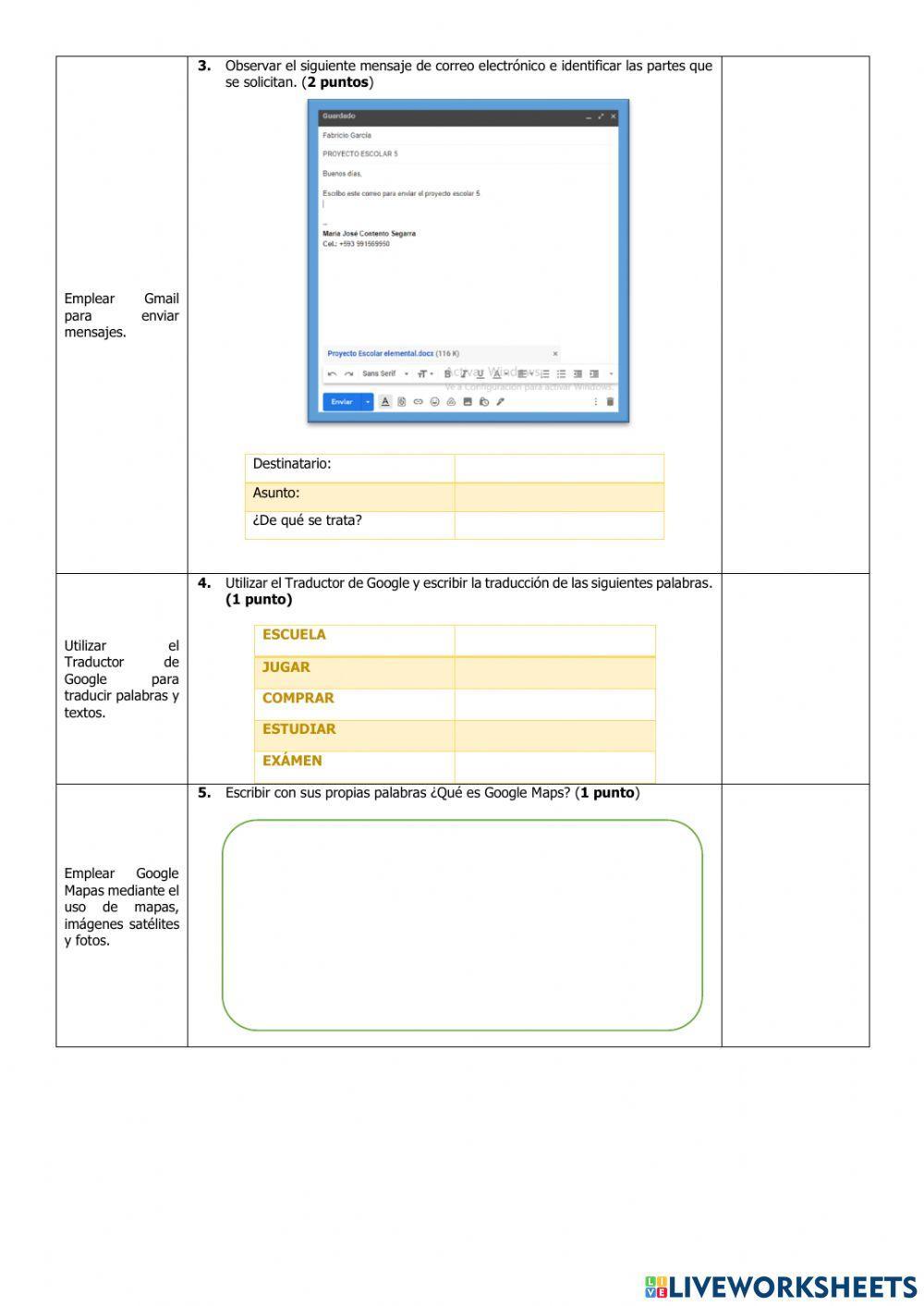 Evaluación de Computación Cuarto del Tercer Parcial del Segundo ...