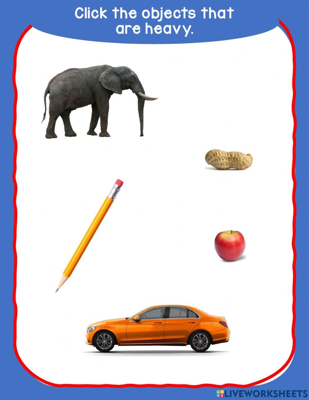 Heavy or Light 1872292 | taforde | Live Worksheets