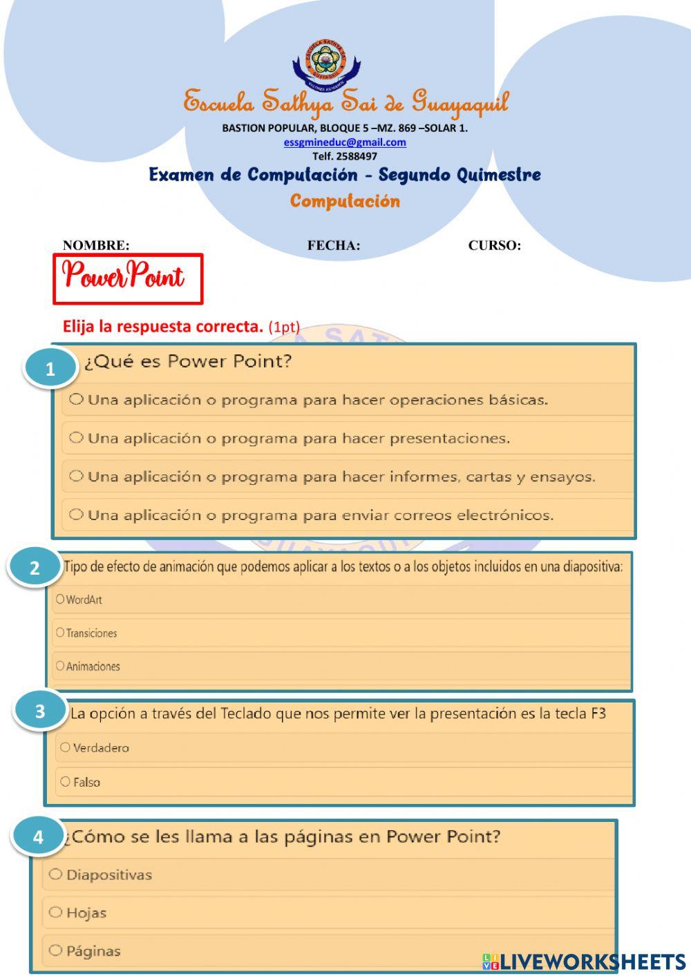 Examen 6to | Free Interactive Worksheets | 1872497