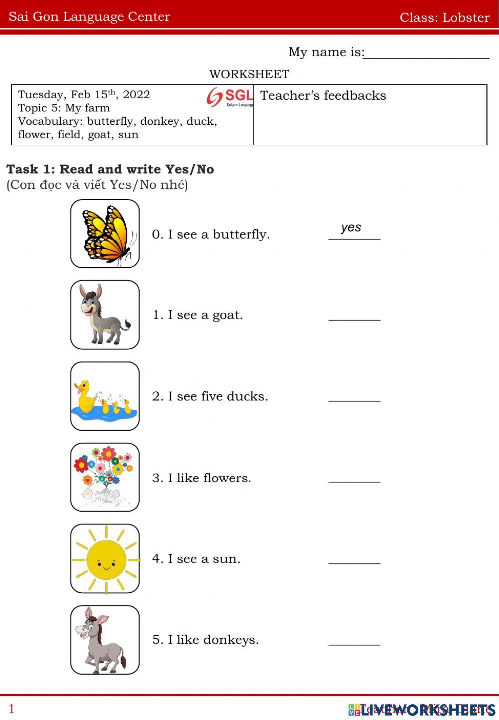 Homework-class Lobster Feb 15th worksheet | Live Worksheets