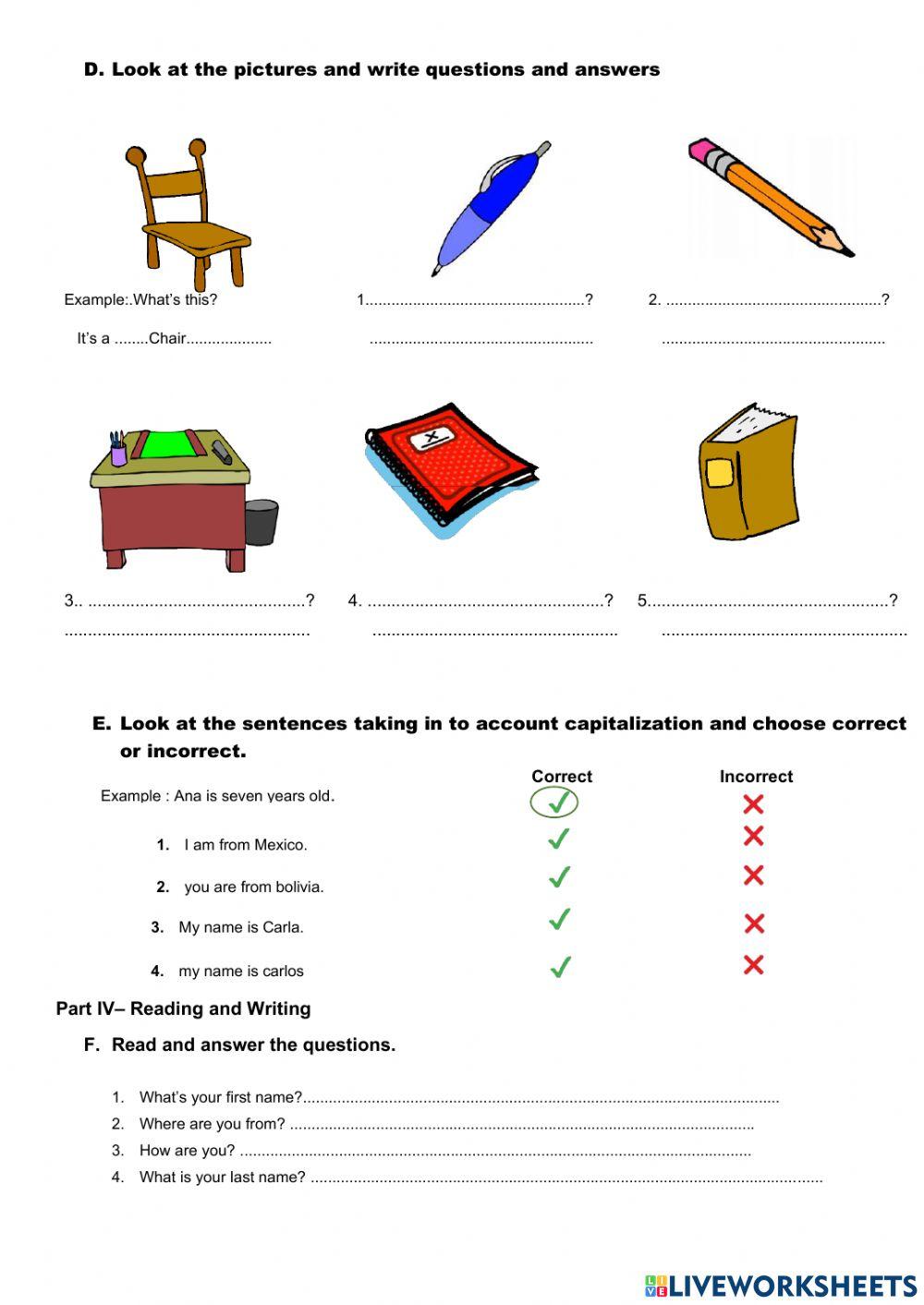 Oym worksheet | Live Worksheets