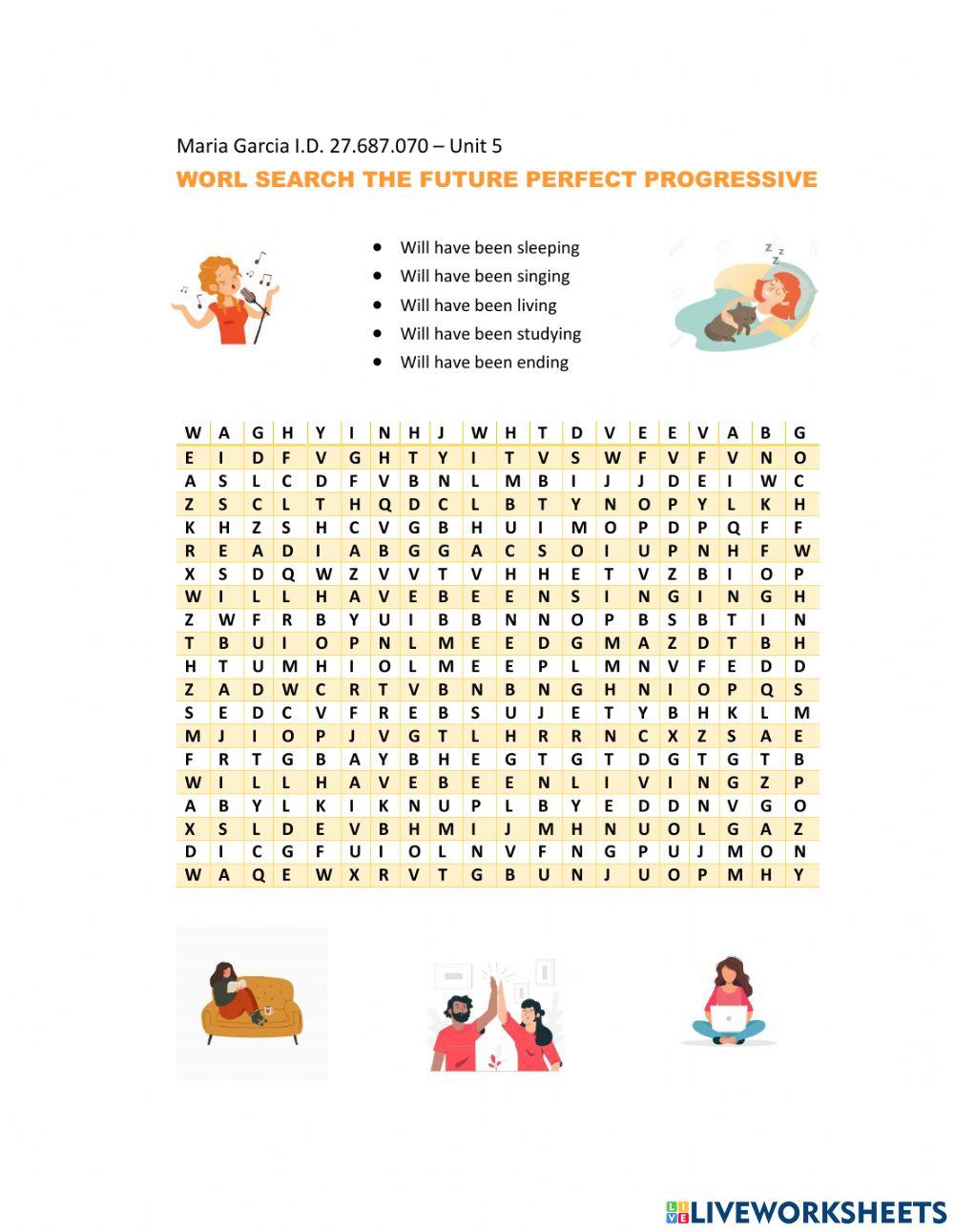 Future Perfect Progressive 1873139 | Maria Garcia | Live