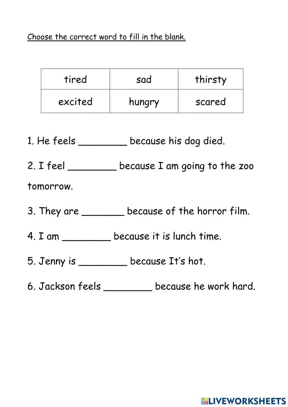 Feelings & Emotions | Joobz_jeed | Live Worksheets