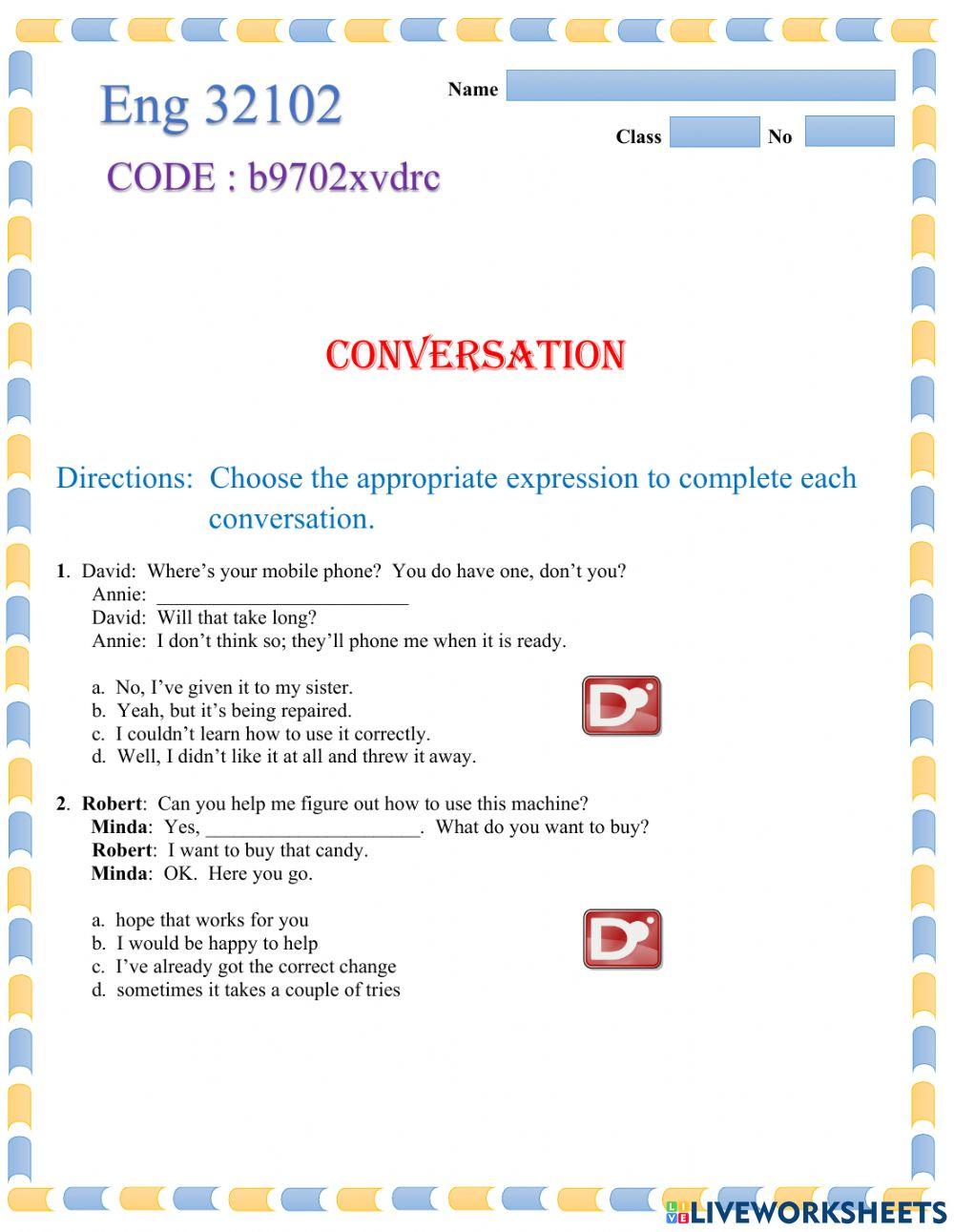 ENG EX3 | Free Interactive Worksheets | 5300054