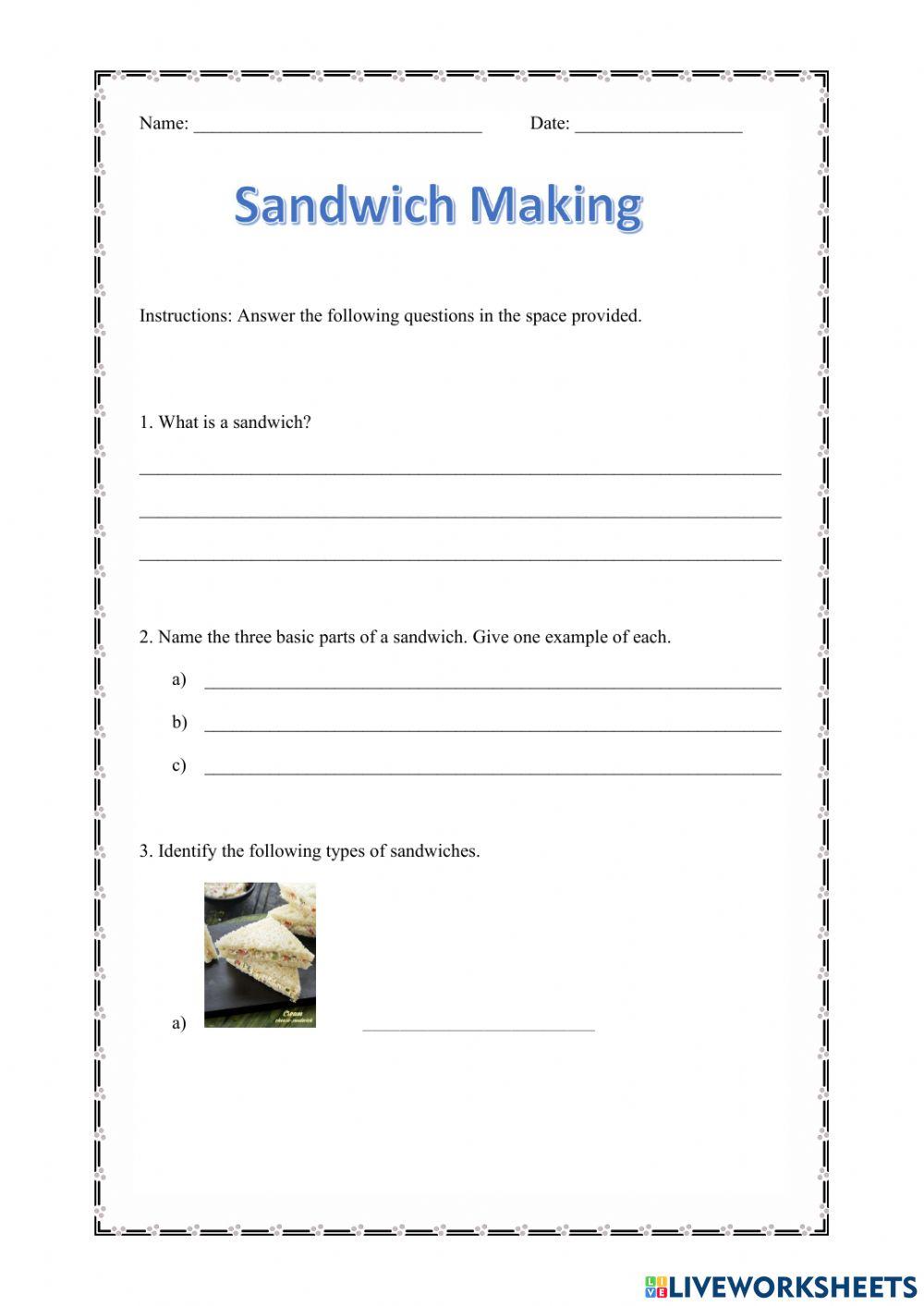 1874408 | Sandwich Making | Keturah Huyler