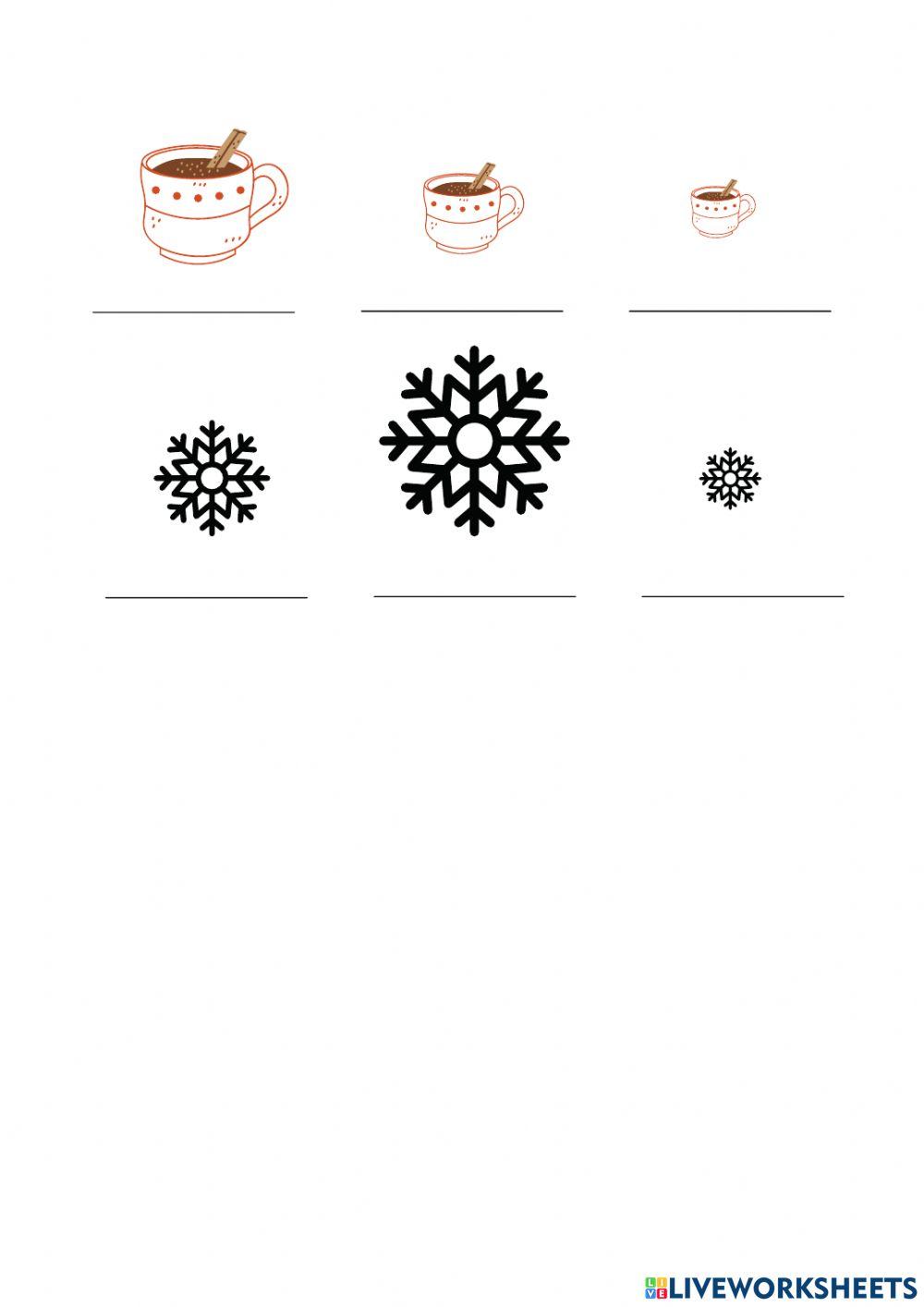 Sizes in Spanish worksheet | Live Worksheets