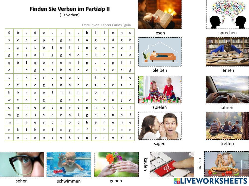Partizip II | Free Interactive Worksheets | 1875149