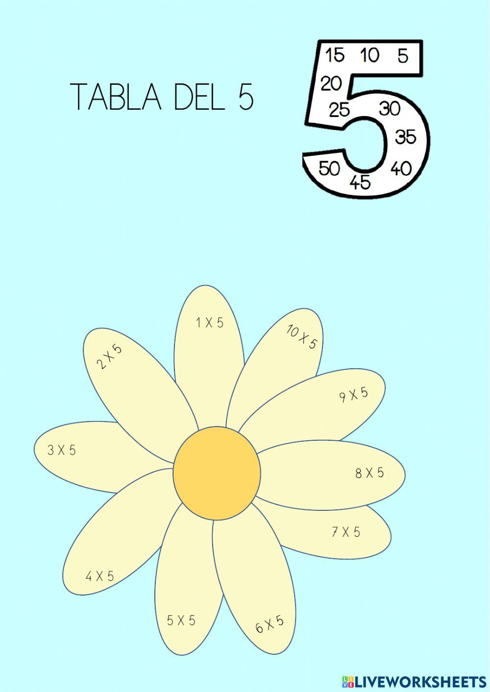 Tabla del 5 1876163 | Mmedrano | Live Worksheets