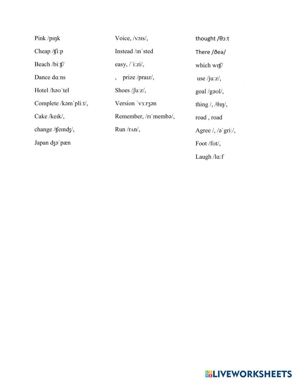 Lesson 2 FDT worksheet | Live Worksheets