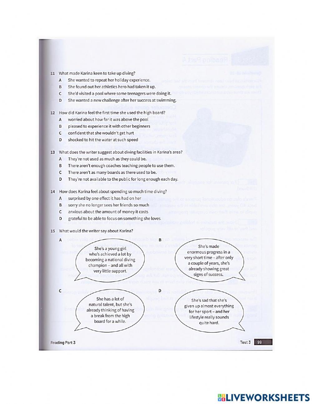 Pet reading interactive exercise | Live Worksheets