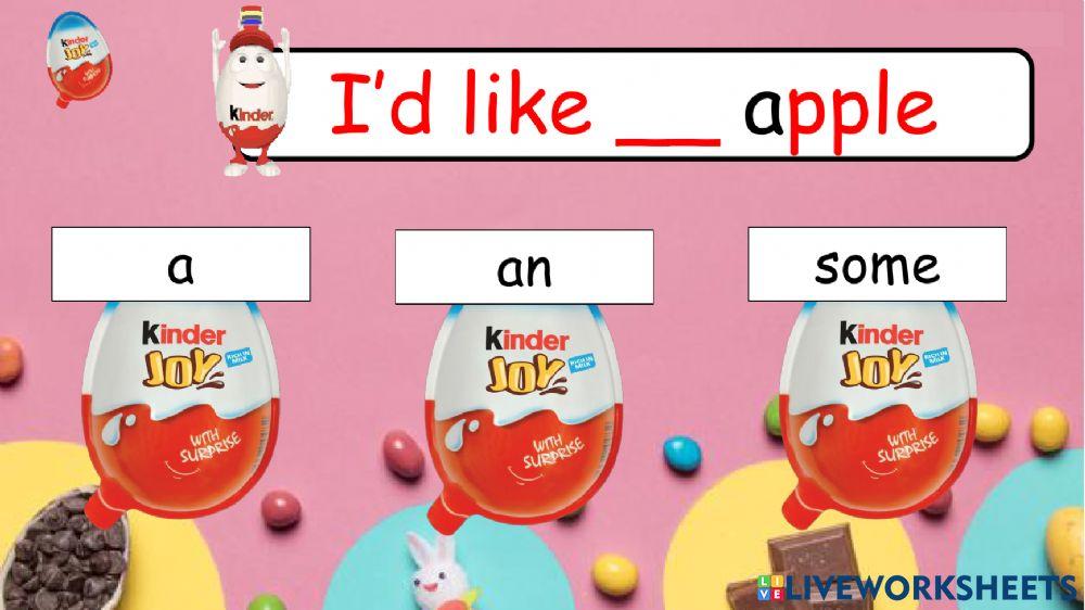 A an some activity for grade 3 | Live Worksheets