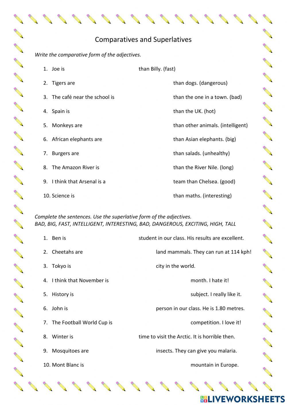 Adjectives online exercise for Grade 4 | Live Worksheets