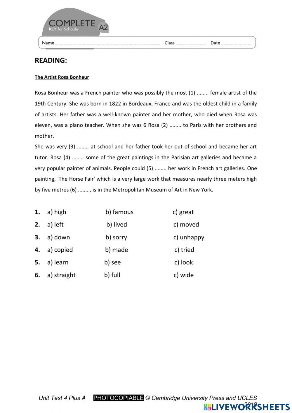 6834832 | KET COMPLETE UNIT 4 | Lorenafunnylearning