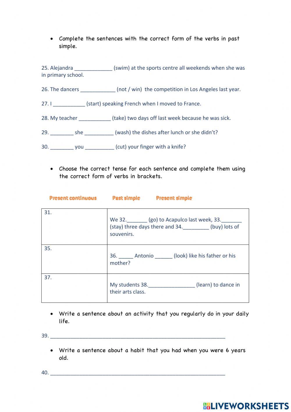 KET-Exam1 worksheet | Live Worksheets