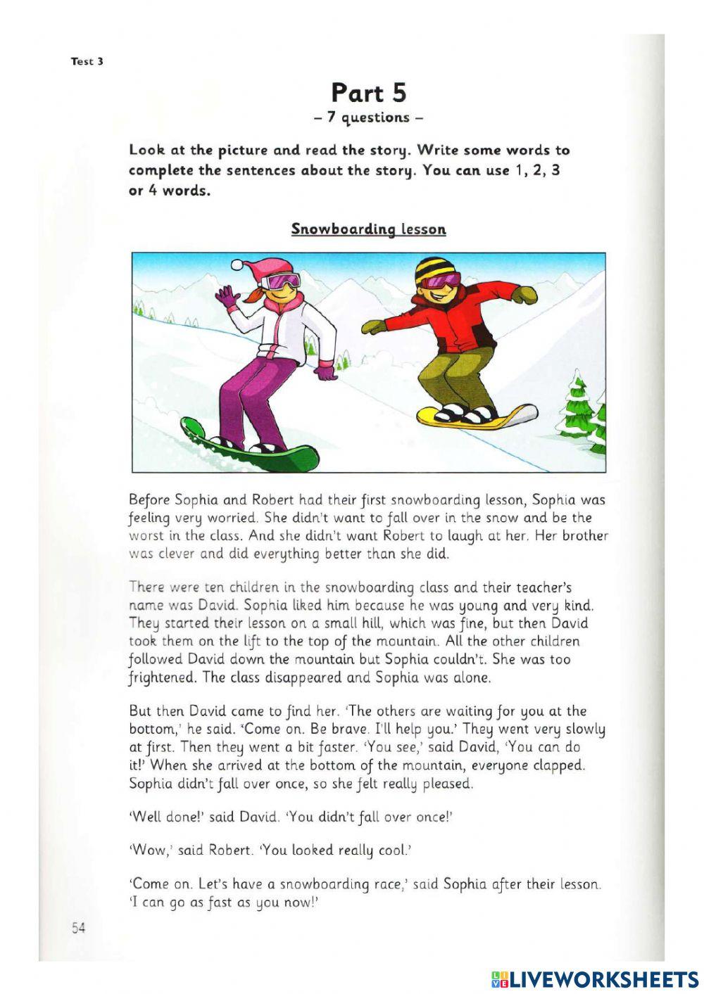 Flyers - R-W Mock Test P1 online exercise for | Live Worksheets