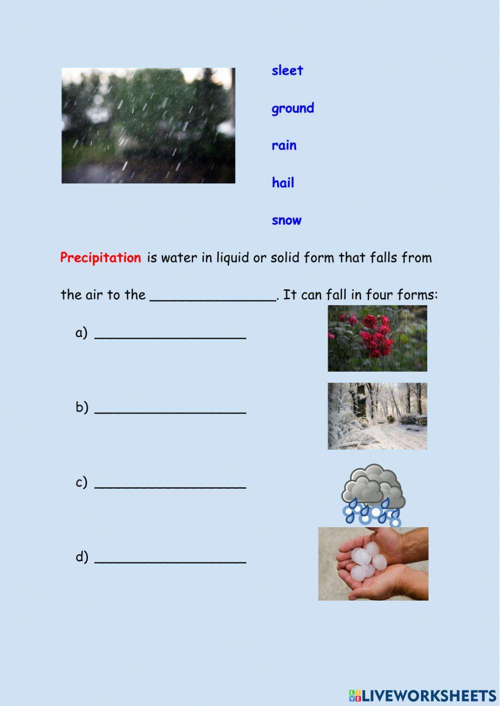 Weather elements | Free Interactive Worksheets | 1877648