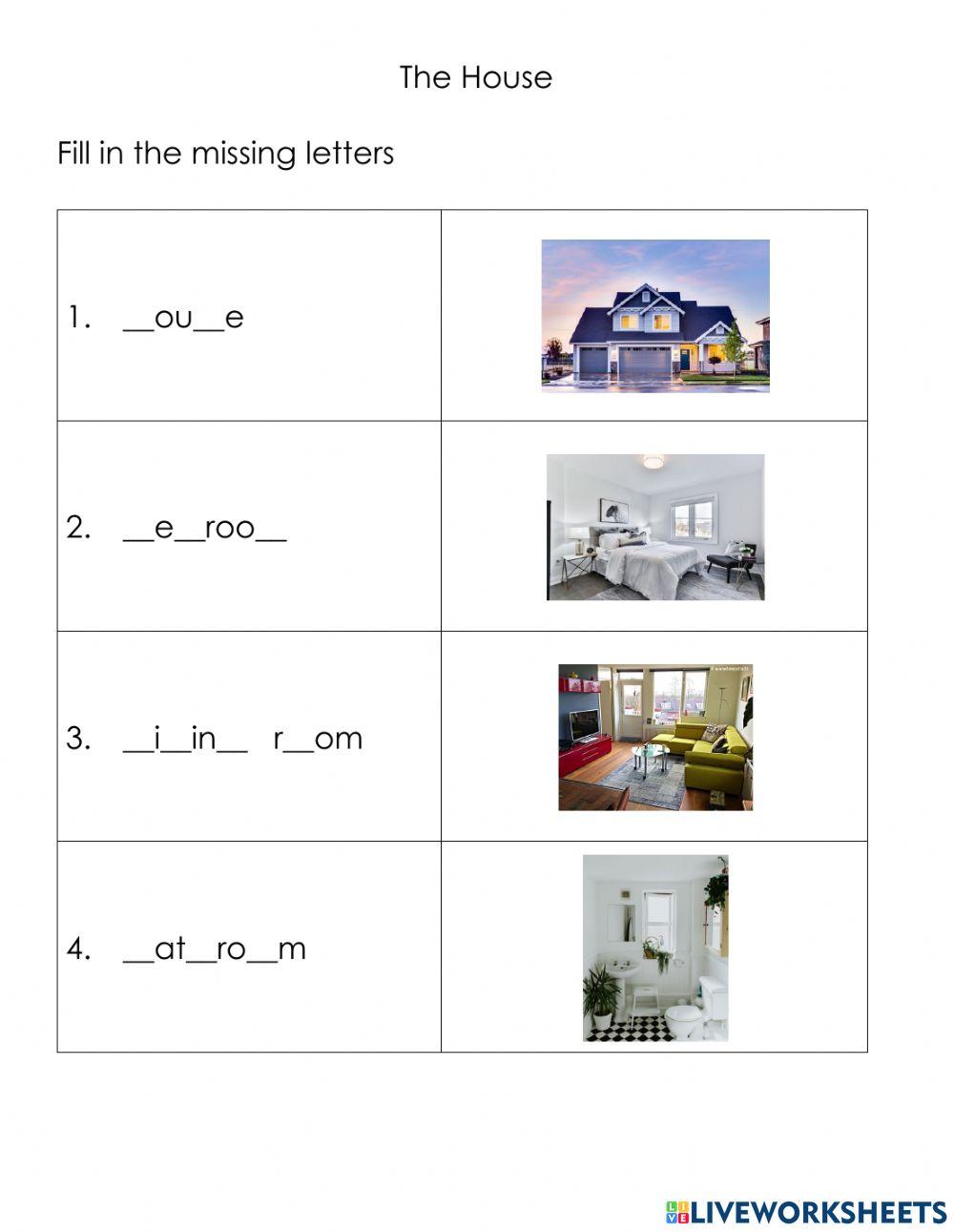 The House - Mis… | Free Interactive Worksheets | 1877620