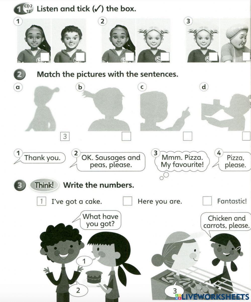 Food Story. worksheet | Live Worksheets