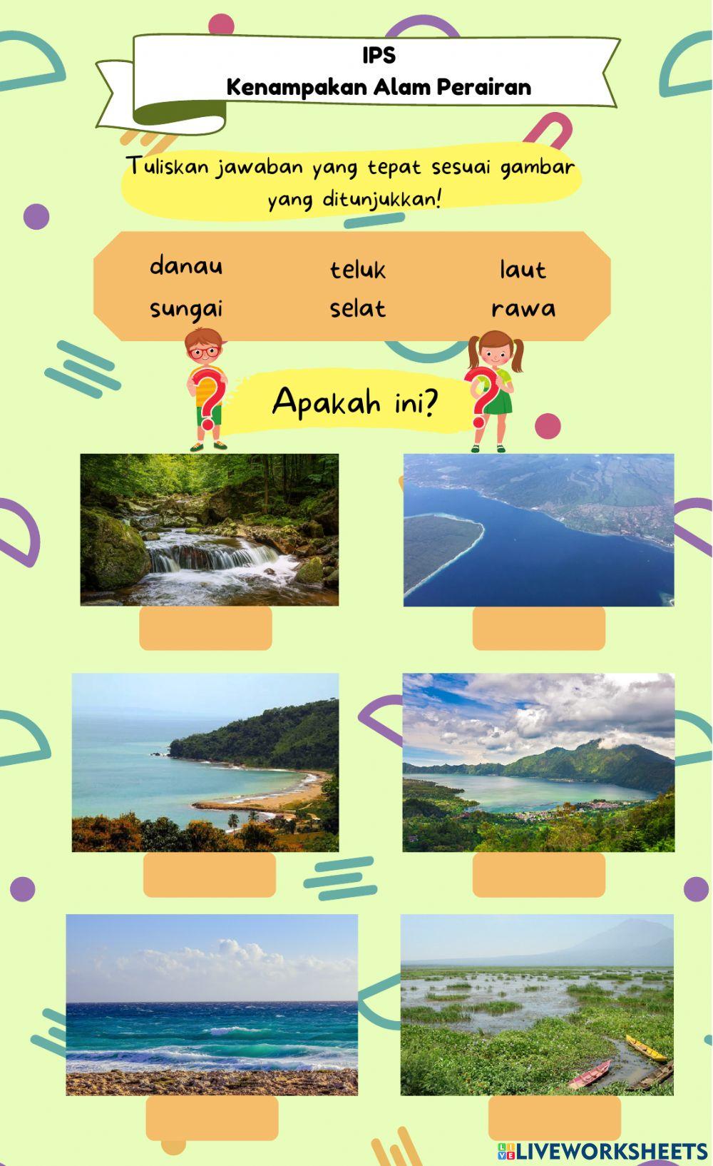 Kenampakan Alam… | Free Interactive Worksheets | 1878636