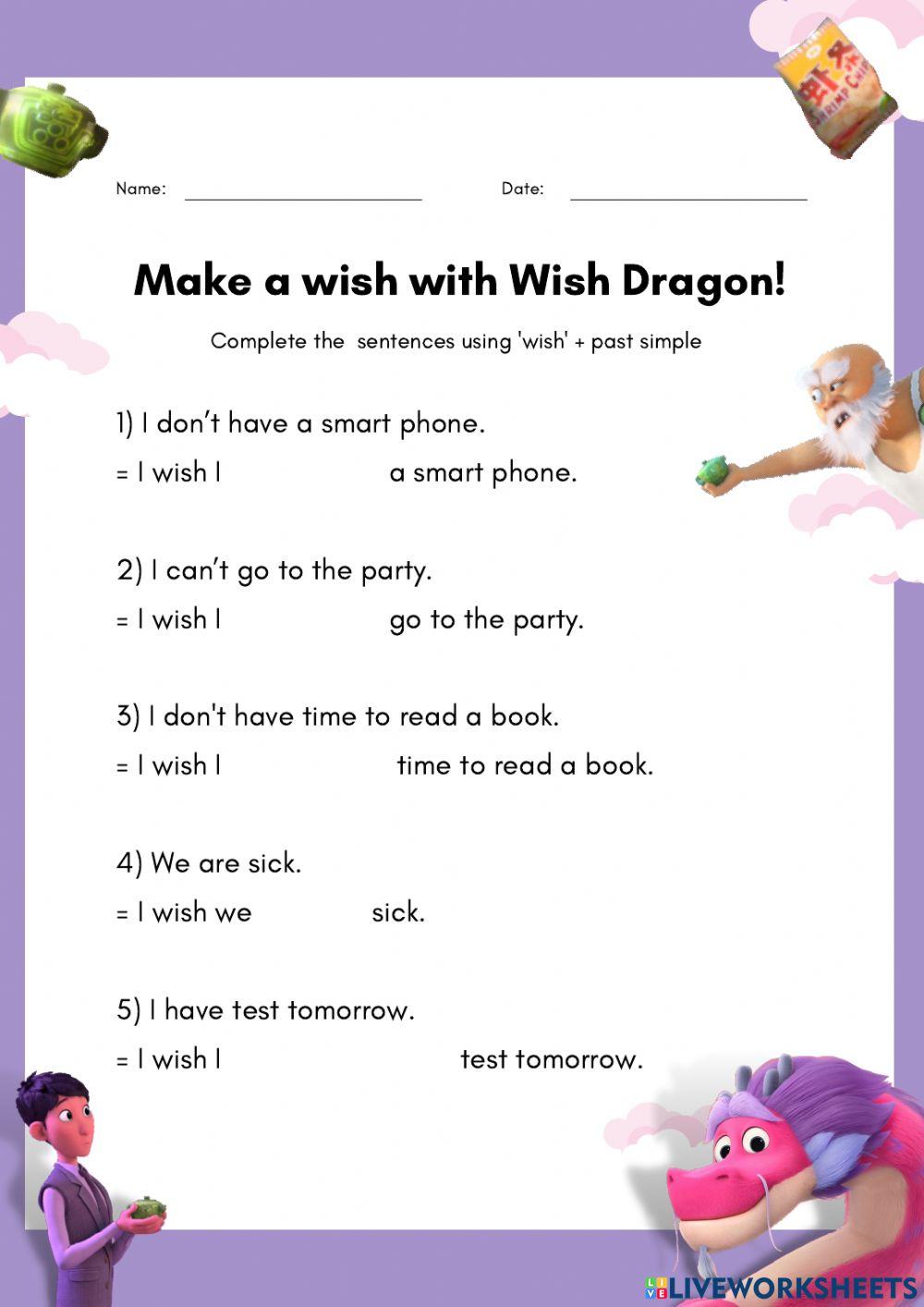 Wish exercise | Free Interactive Worksheets | 1878870