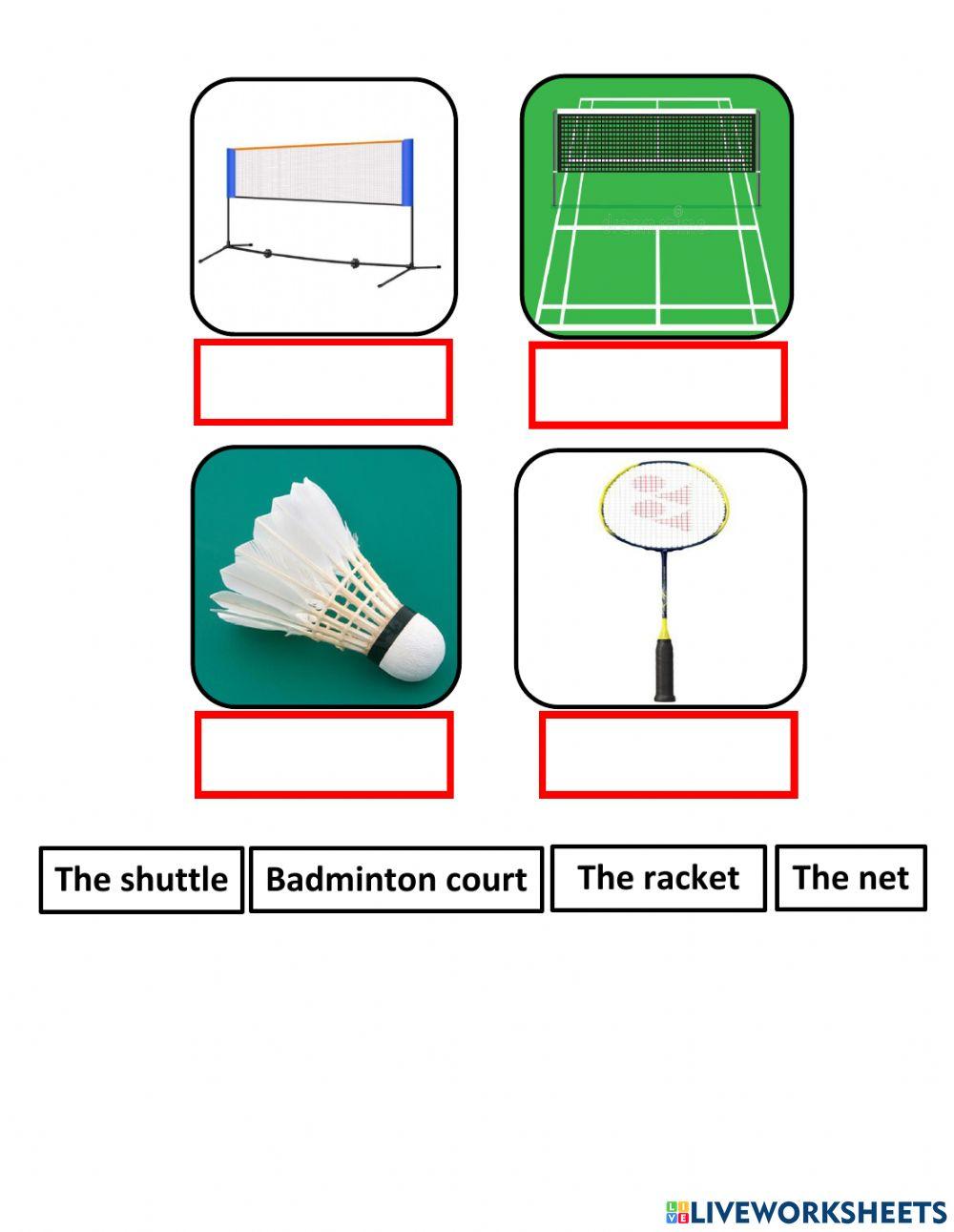 Badminton | Free Interactive Worksheets | 1879139