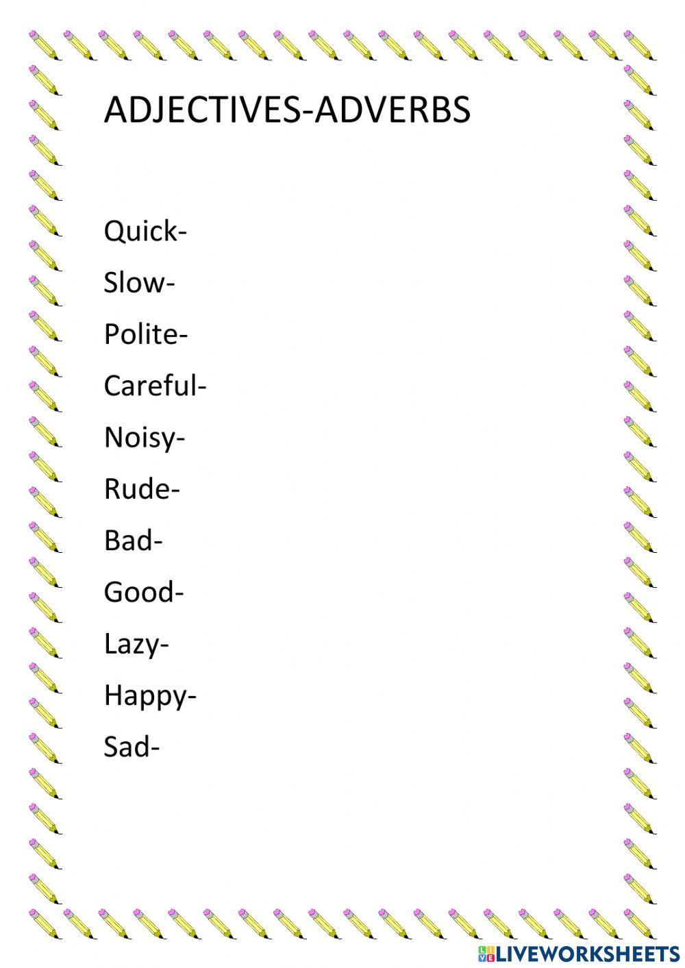 1879645 | Adjectives-Adverbs | Kiki75 | LiveWorksheets