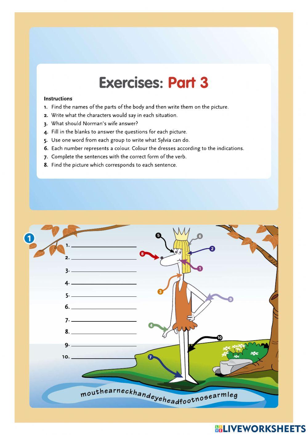 Chapter 3 Muzzy worksheet | Live Worksheets