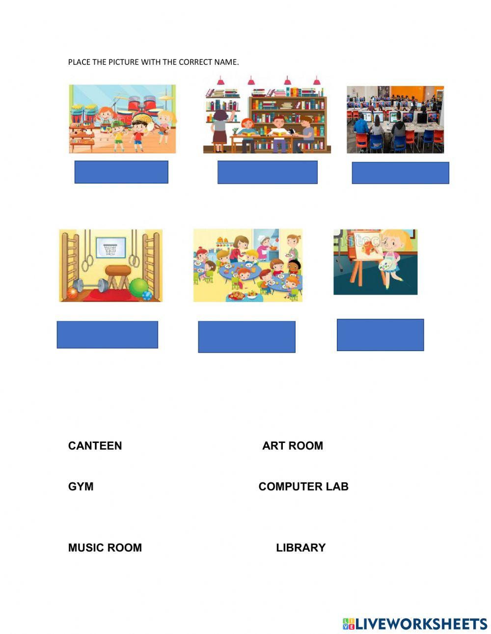 places at school online exercise for | Live Worksheets