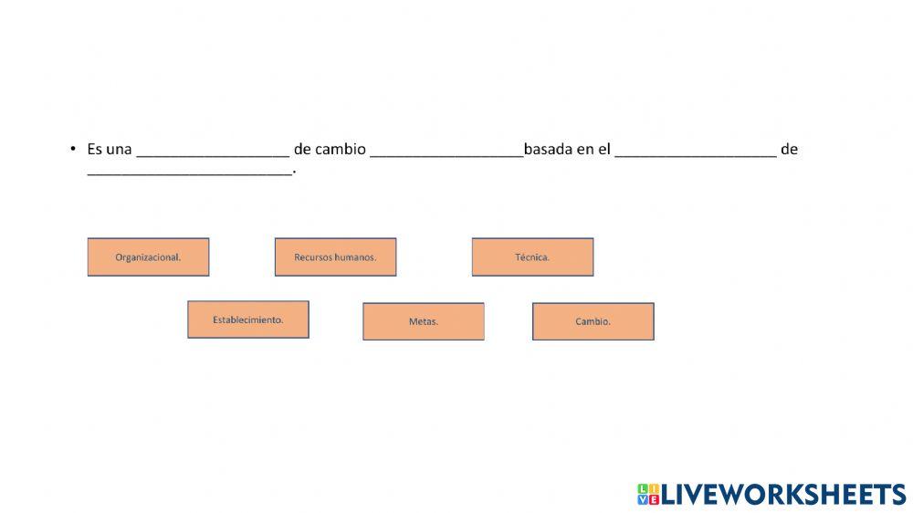 Examen 1 p Desarrollo del talento humano worksheet | Live Worksheets