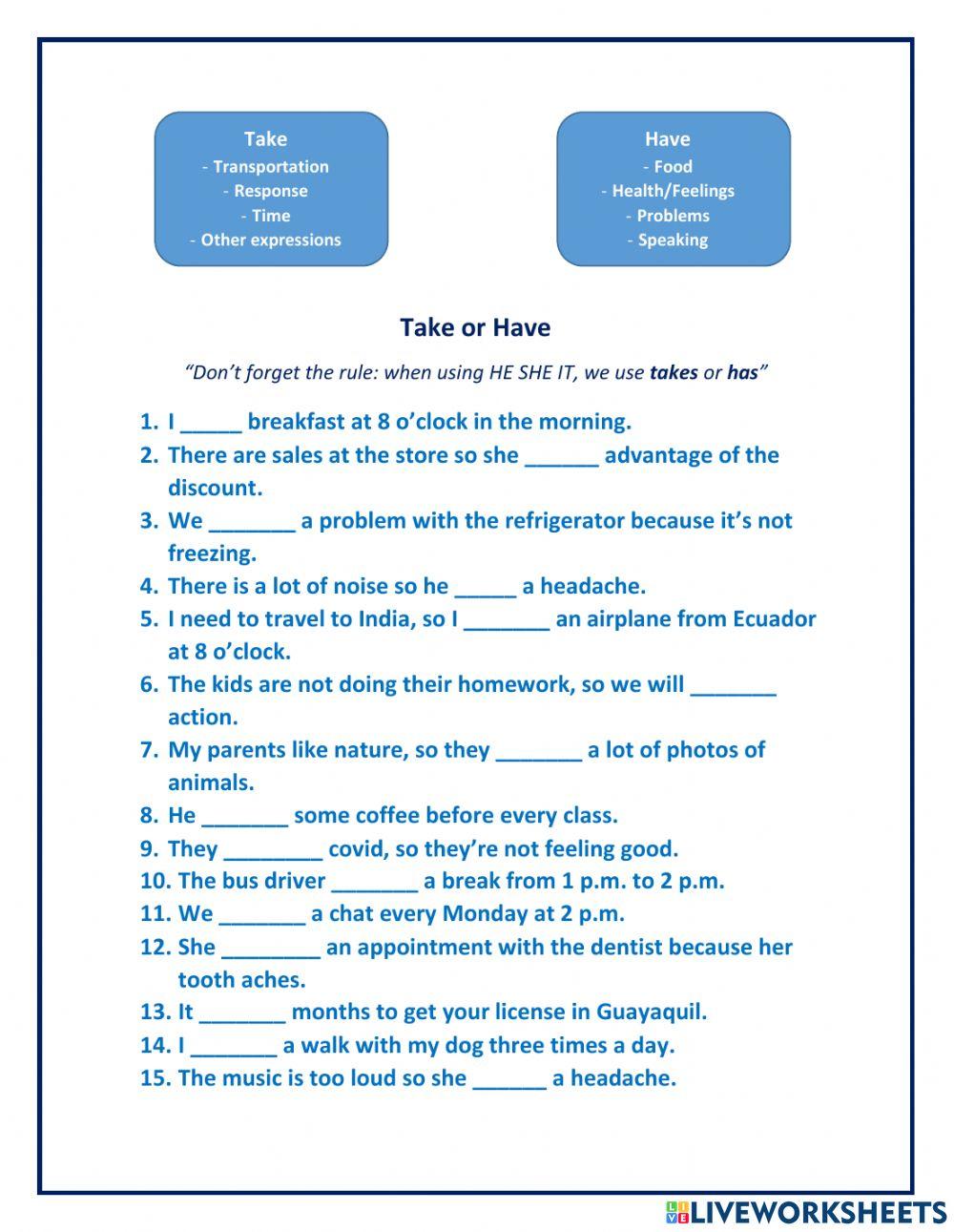 1880625 | Take or Have | Heidi Vera | LiveWorksheets