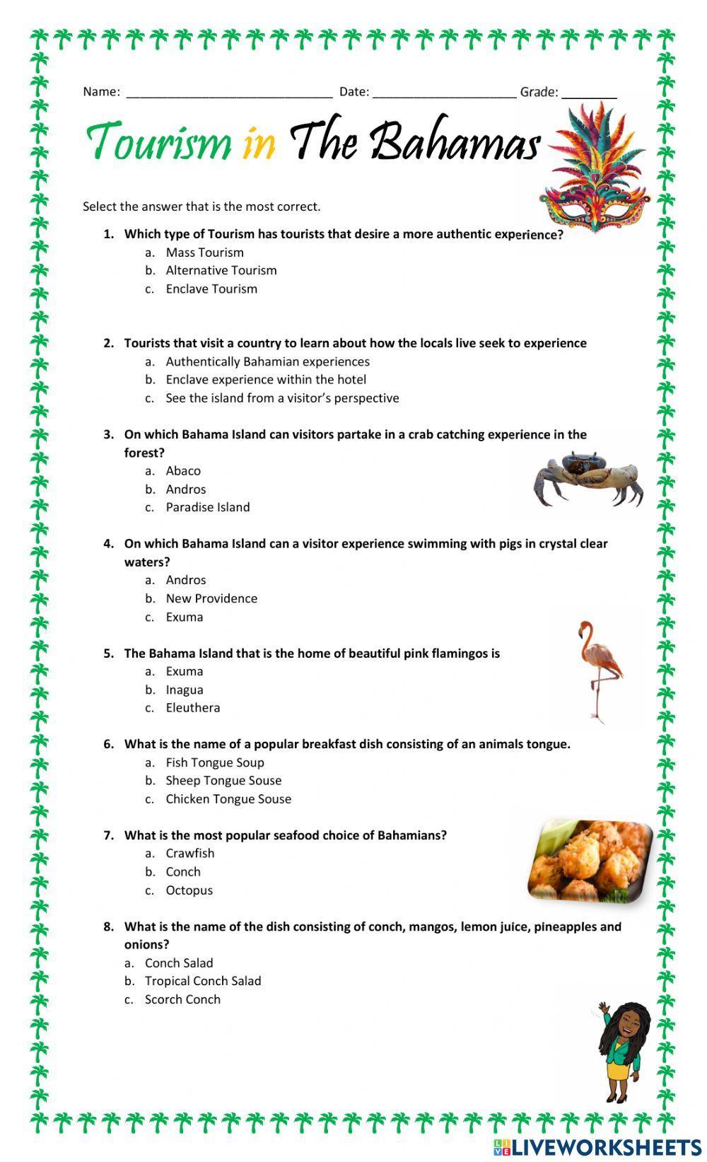 Tourism in The … | Free Interactive Worksheets | 1887141