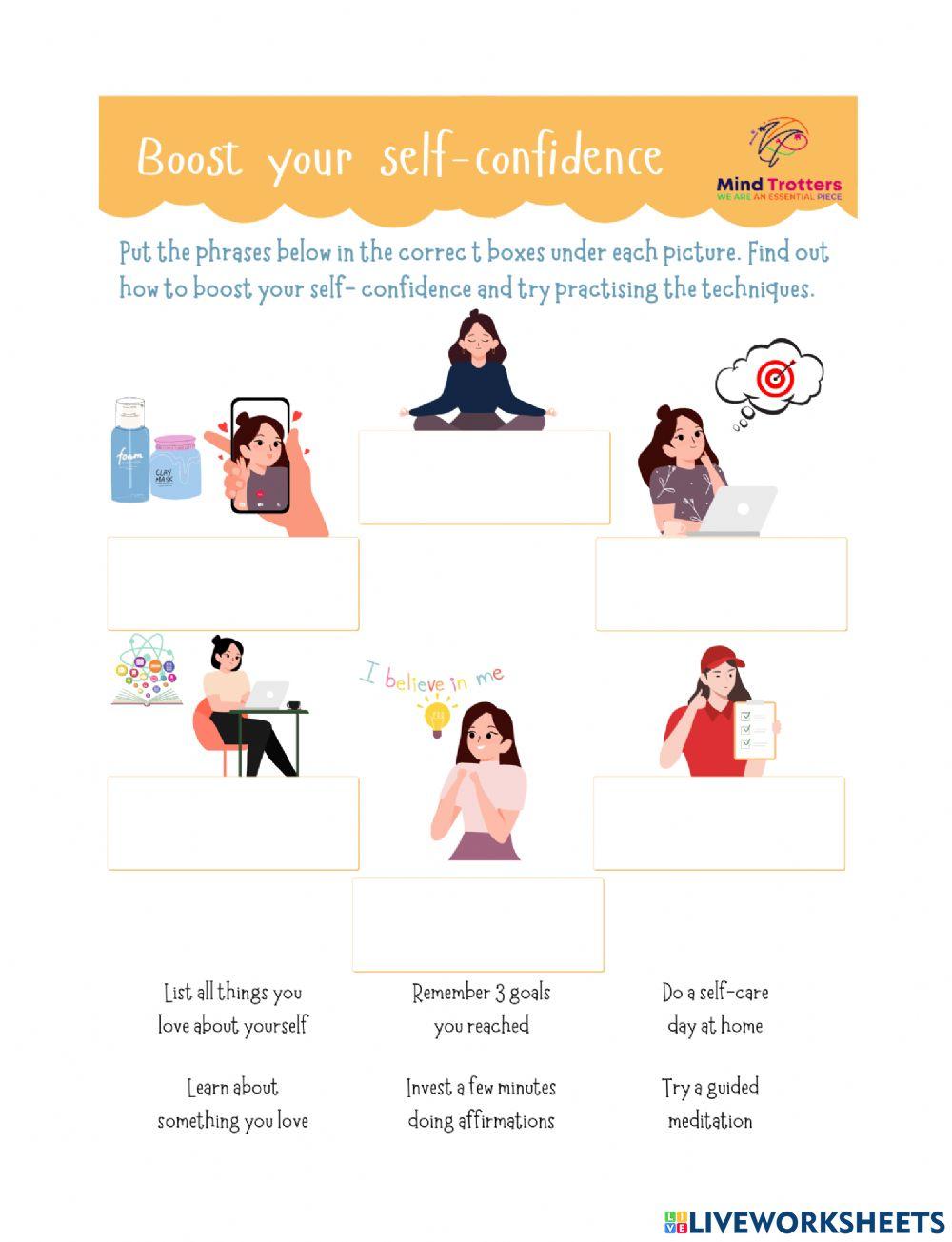 Boost self-conf… | Free Interactive Worksheets | 1881412