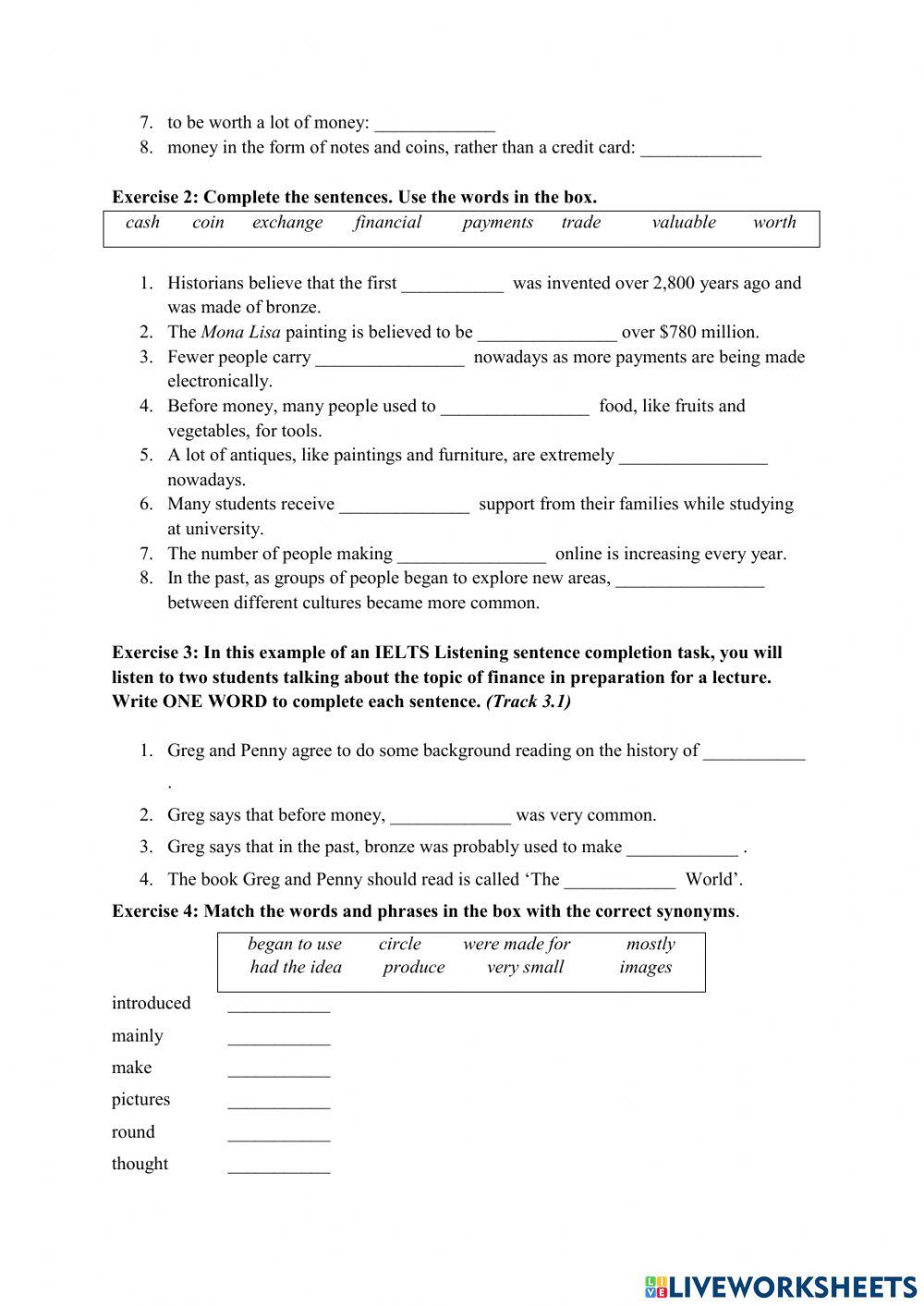 CLASS 7-UNIT 3-Page 13-17 worksheet | Live Worksheets