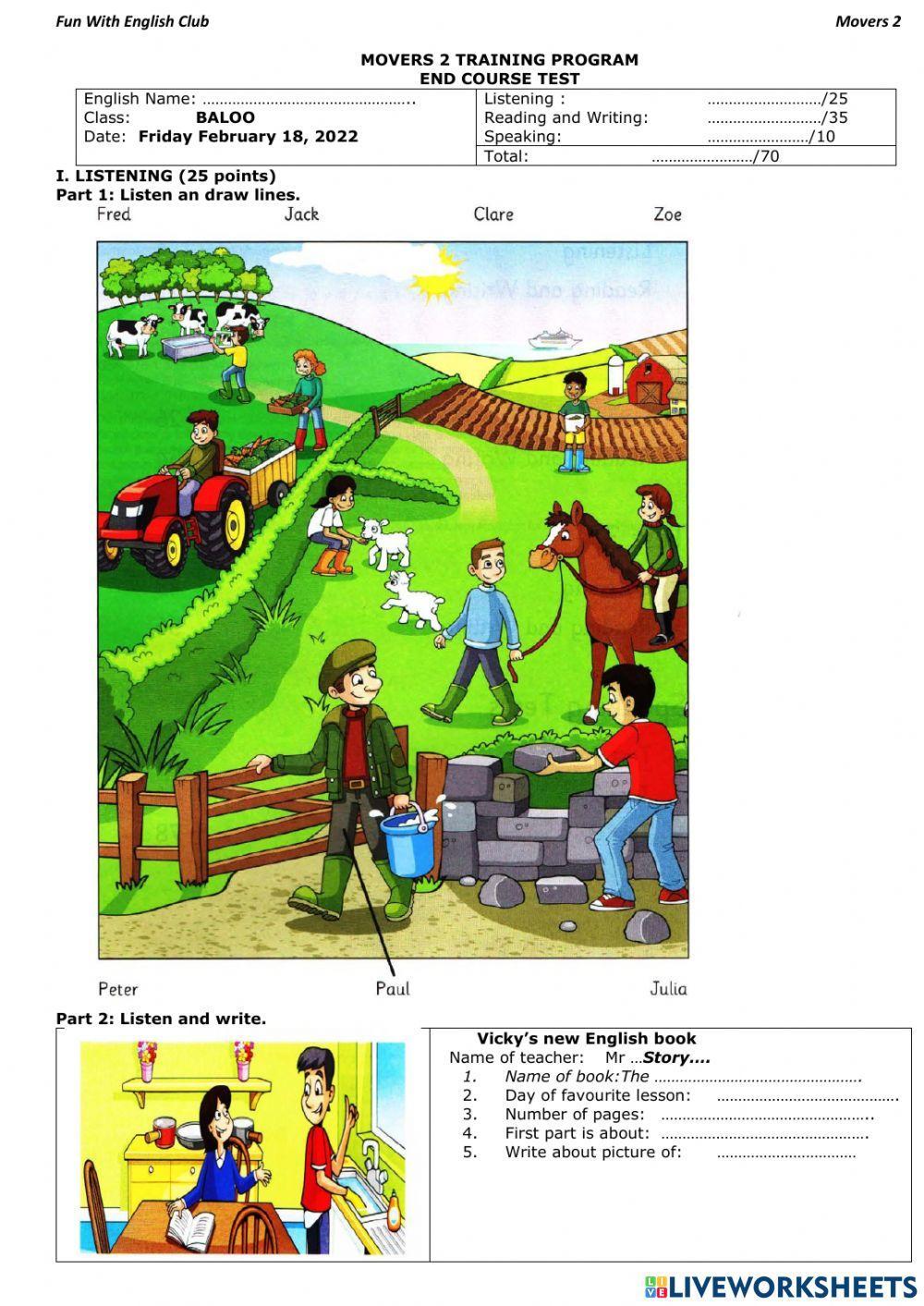 Movers- End course Test | Nguyen Uyen | Live