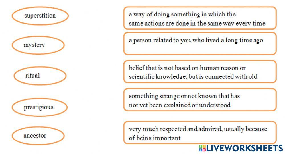 Matching online exercise for 10 | Live Worksheets