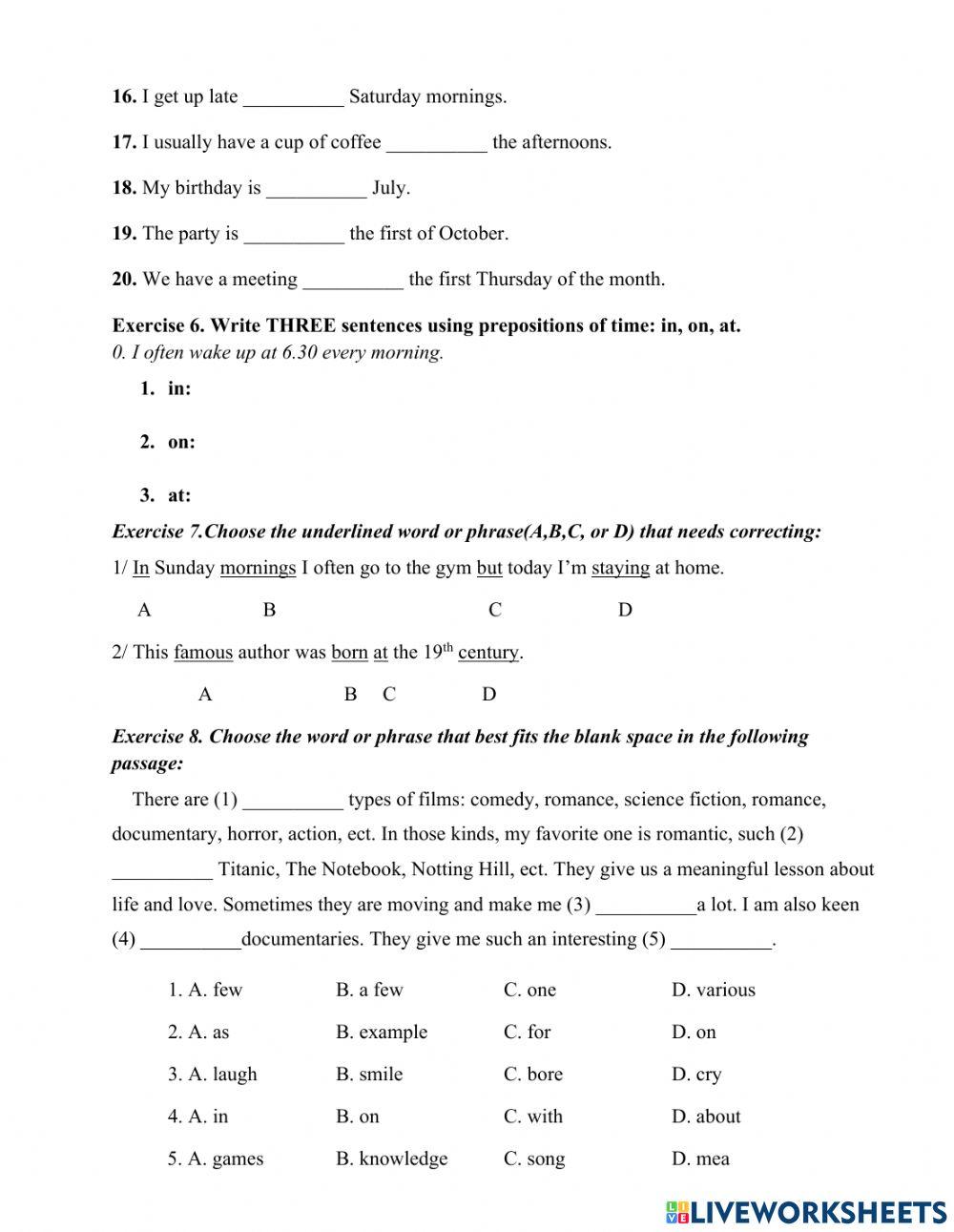 1883684 | ILSW 6 Unit 7 Lesson 1 Weekend WS | Thanh Huyen