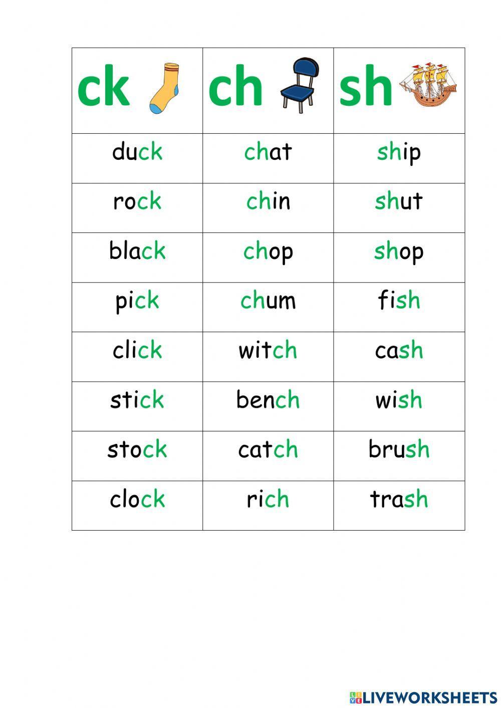 1884857 | Reading-ck-ch-sh | Olga_Khsh | LiveWorksheets