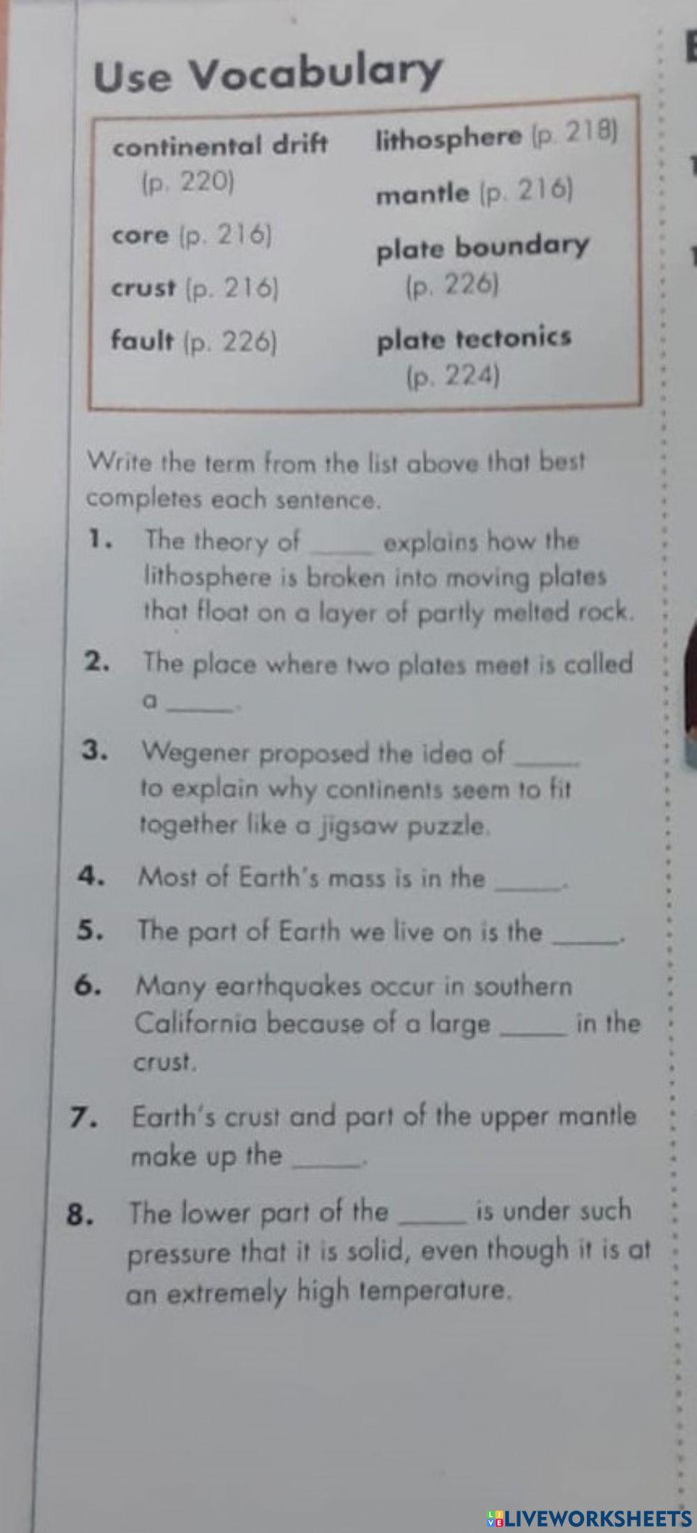 science 6th grade quiz online exercise for | Live Worksheets