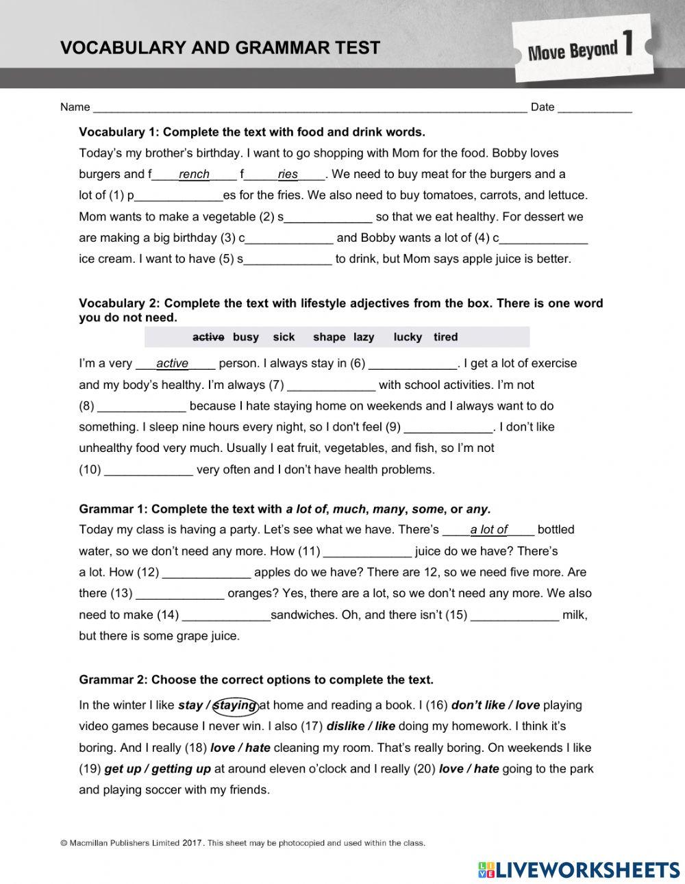 OCTAVO - QUIZ online exercise for | Live Worksheets