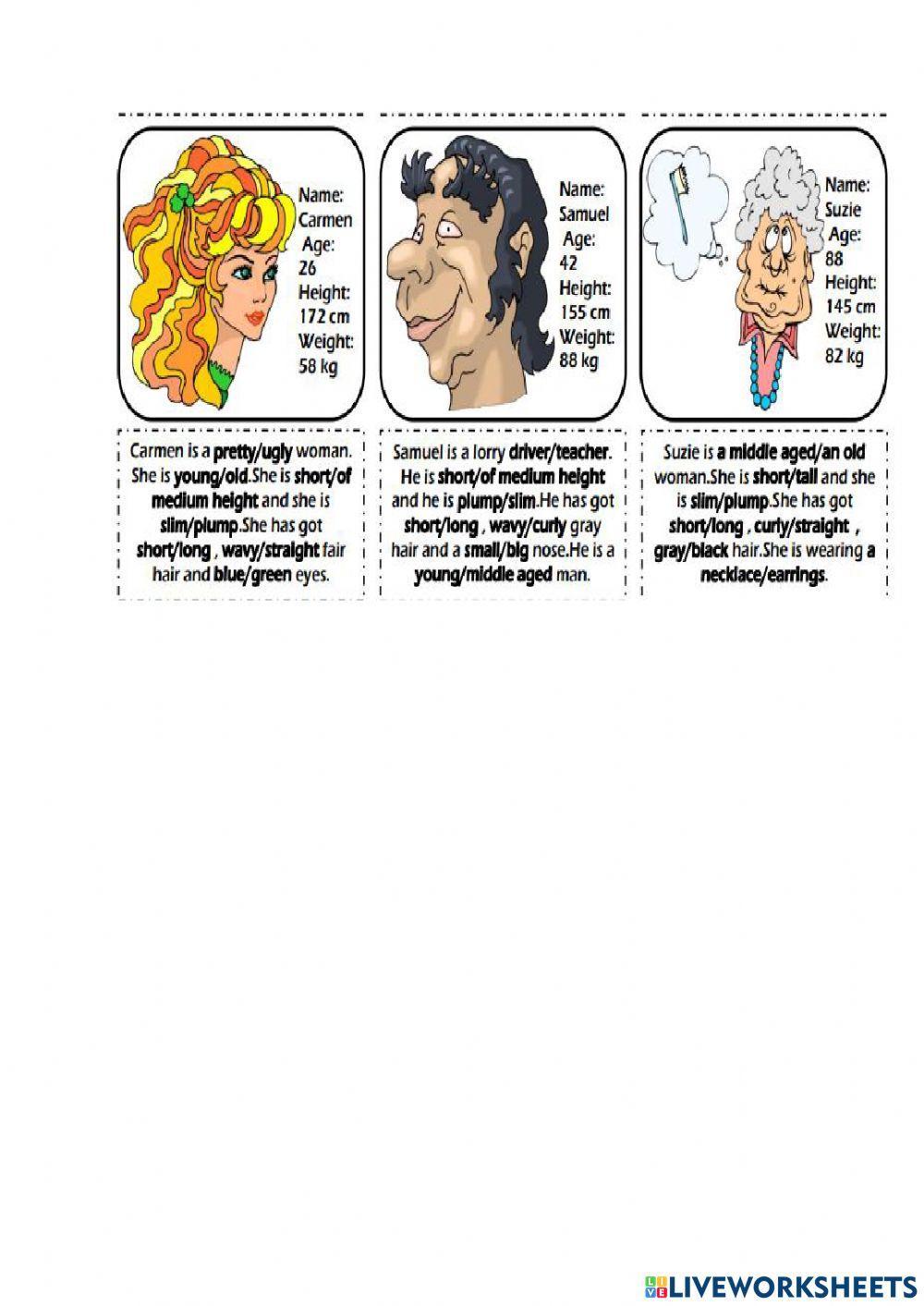Describing People Physical Appearance Worksheet Live, 44% OFF Describing People Physical Appearance Worksheet Live, 44% OFF