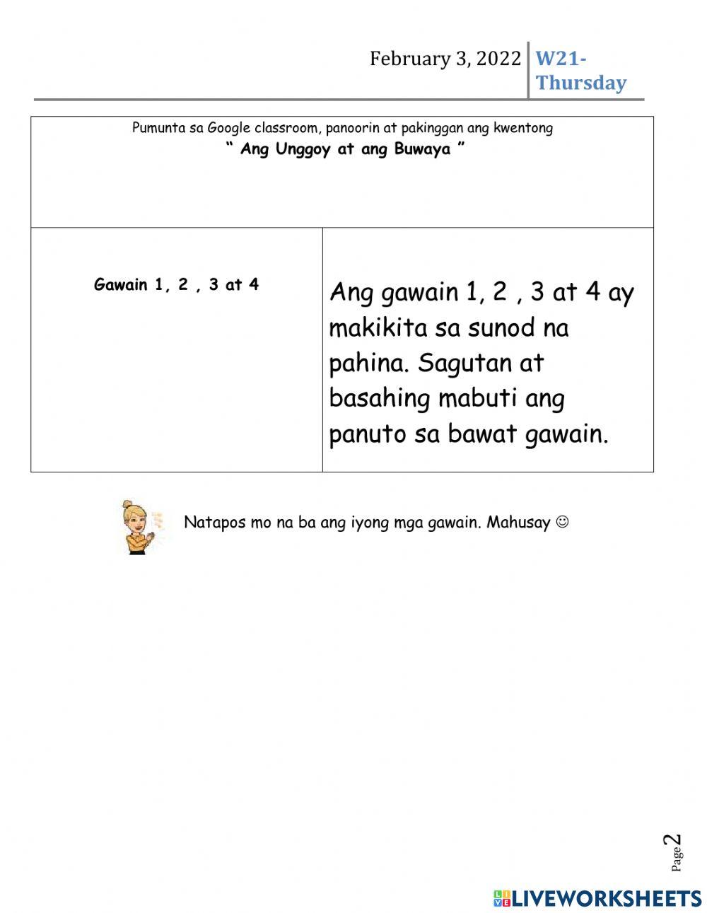 PAGBASA 4089973 | TeacherIrene05 | Live Worksheets