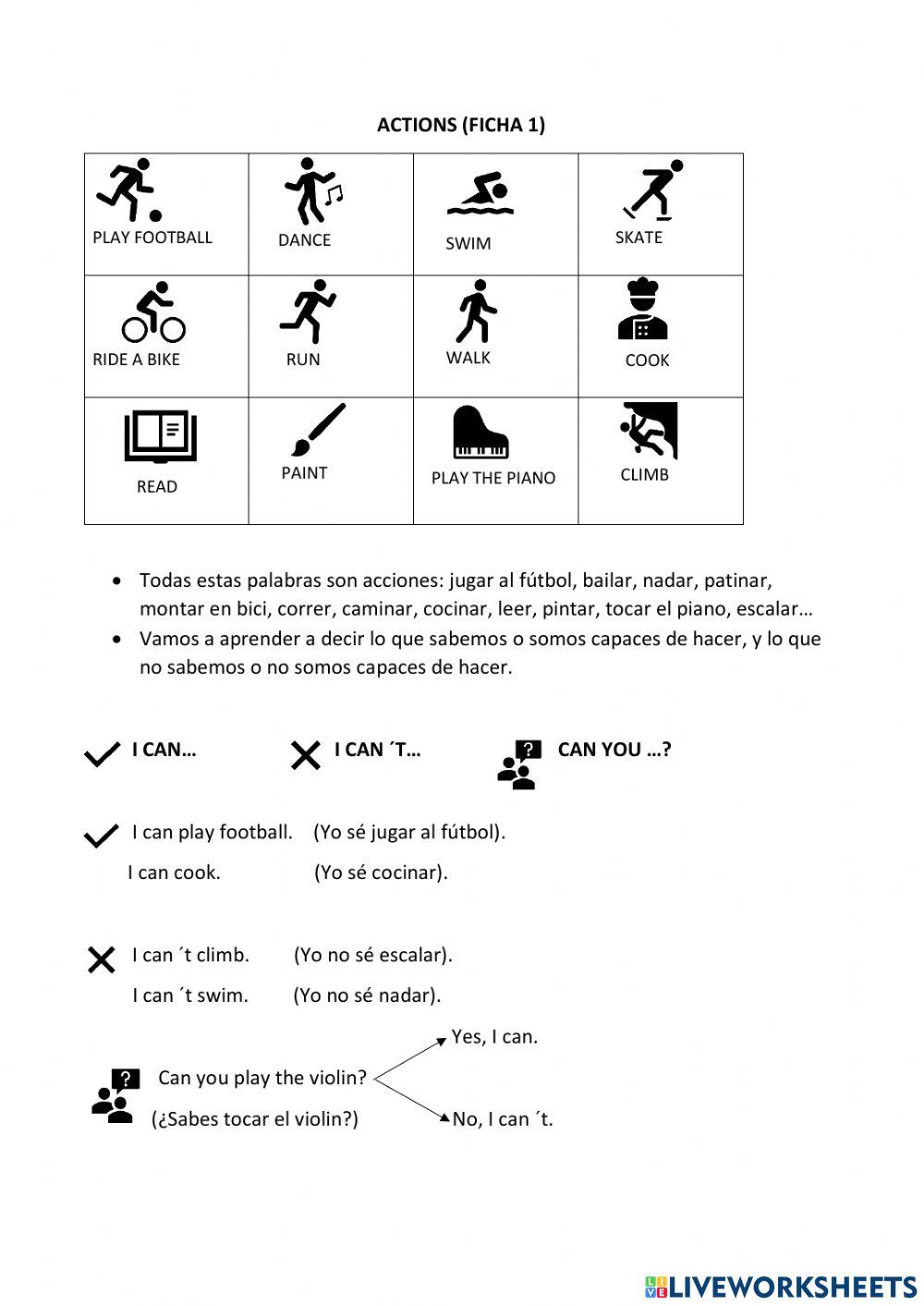 1843276 | Actions | CEIP EL PRADILLO | LiveWorksheets
