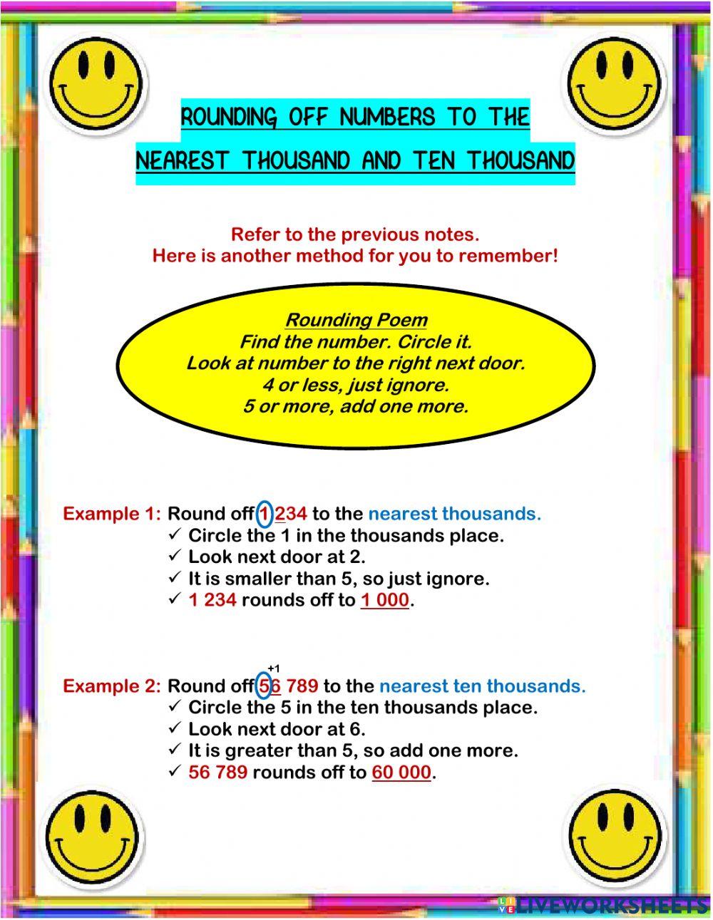 notes on rounding numbers