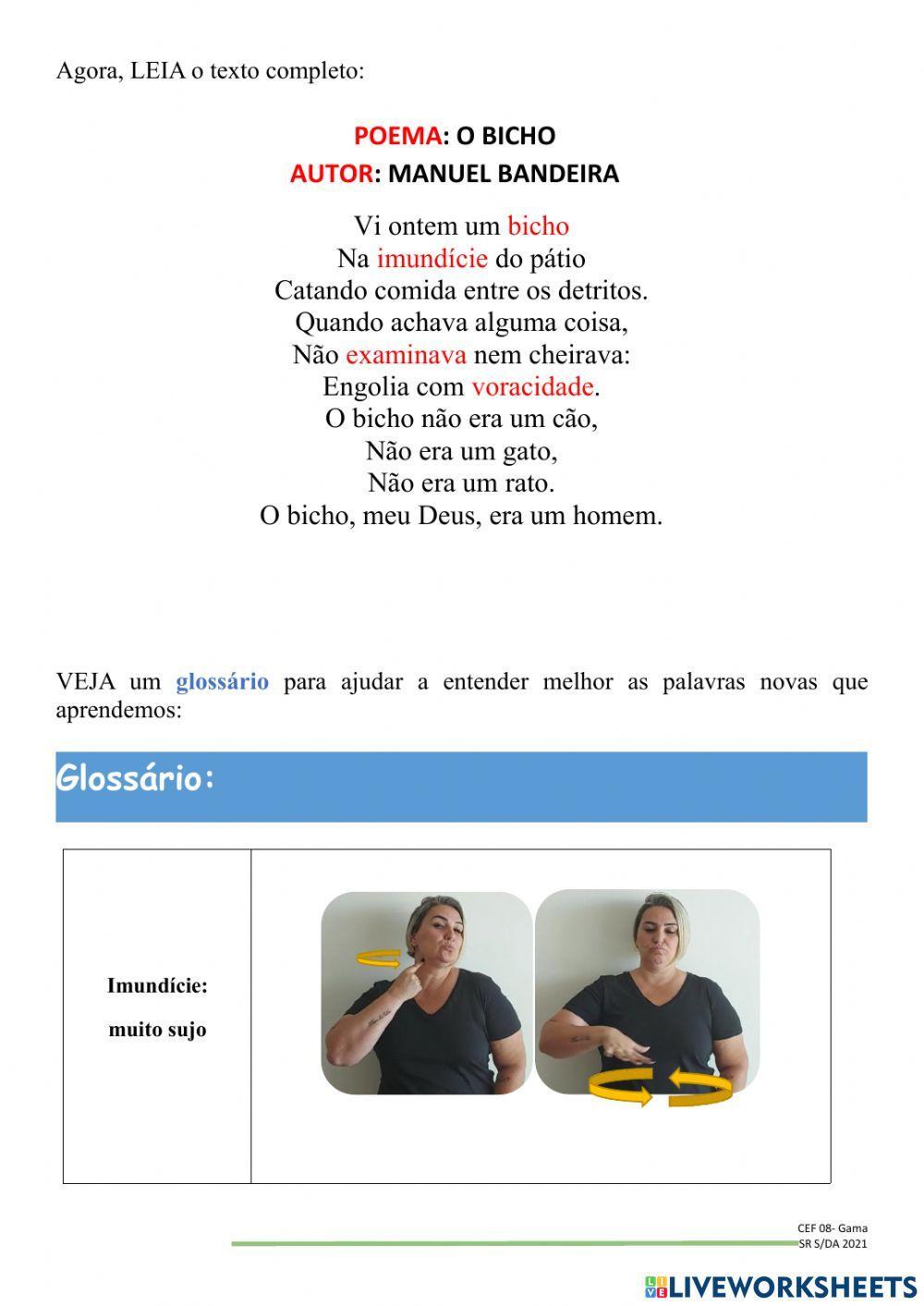O Bicho 1843439 | Helen Cristina | LiveWorksheets
