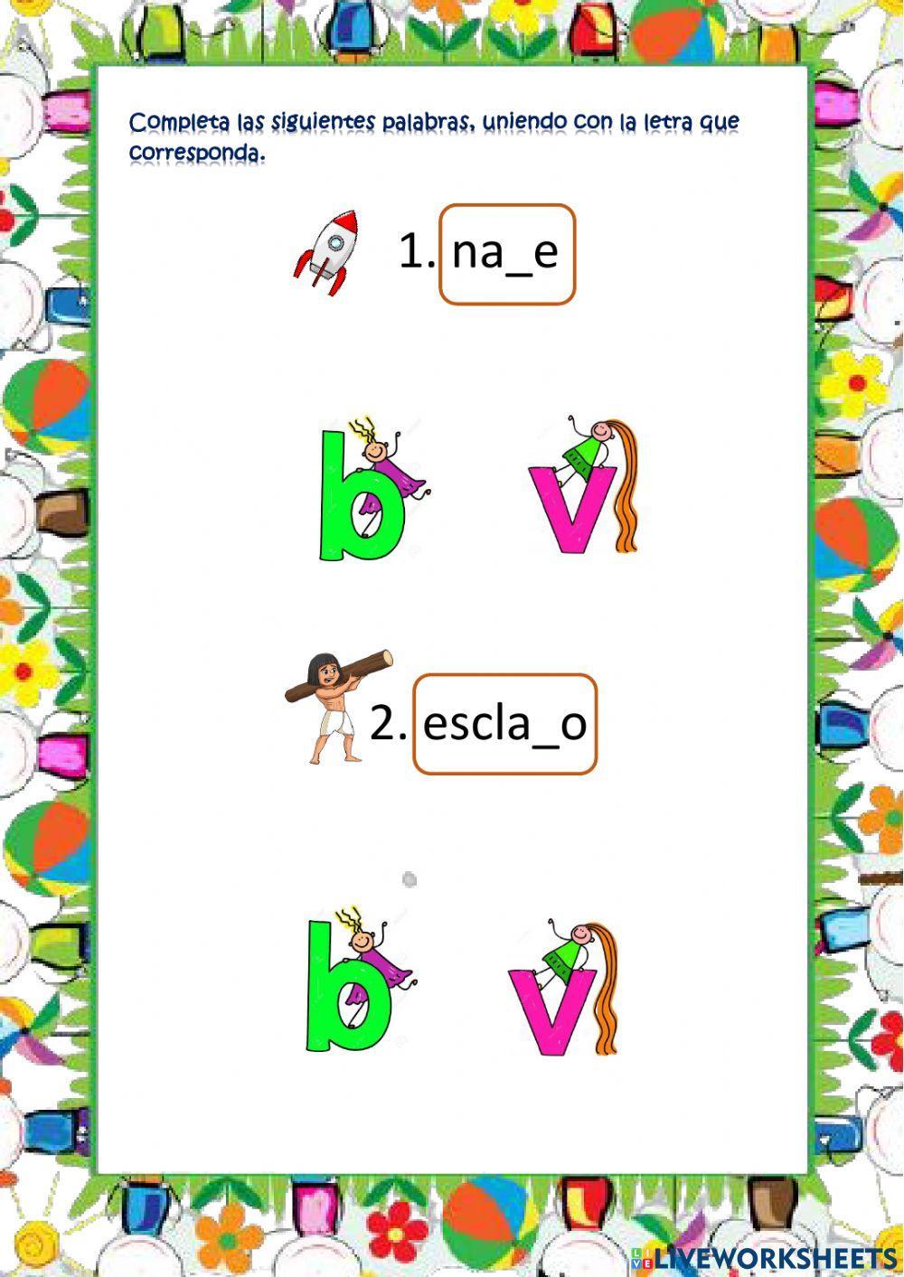 Se escriben con “v” las palabras que terminan en –ava, –ave, –avo ...