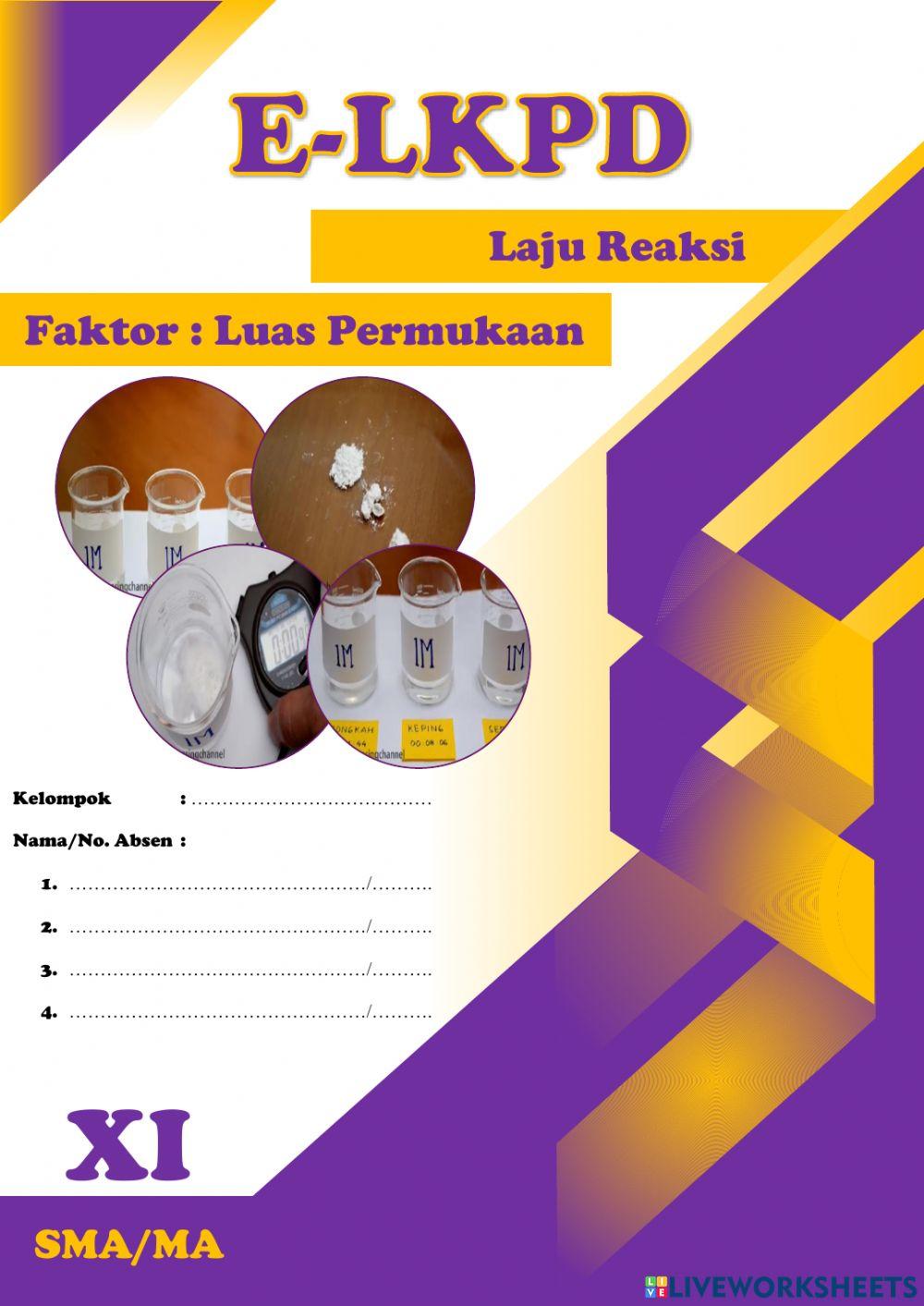 E-LKPD Laju Reaksi (Faktor Luas Permukaan) 1843851