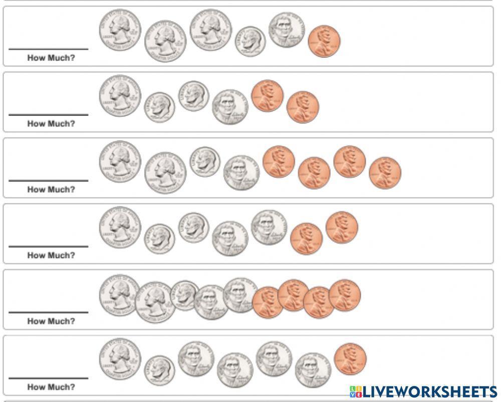 Counting Money | Courtney Martin | Live Worksheets