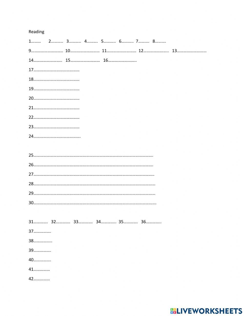 Fce test | Live Worksheets