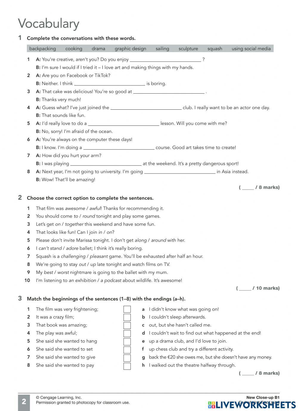 Unit 8 Test online exercise for | Live Worksheets